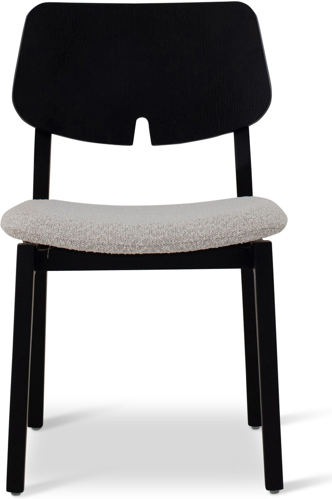 Modern Brazilian Beth Side Chair In Boucle Crafted Glaze Seat and Ebano ...
