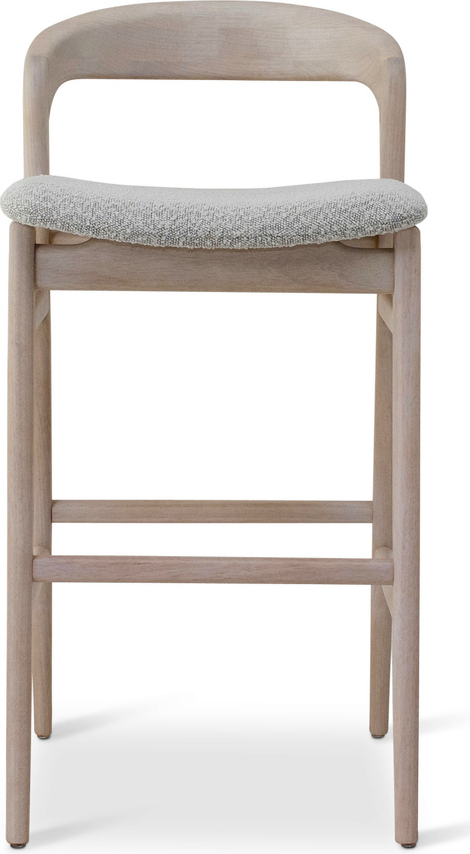 Modern Brazilian Velma Counter Stool In Boucle Crafted Glaze Seat and Nevoa Frame by Urbia ...