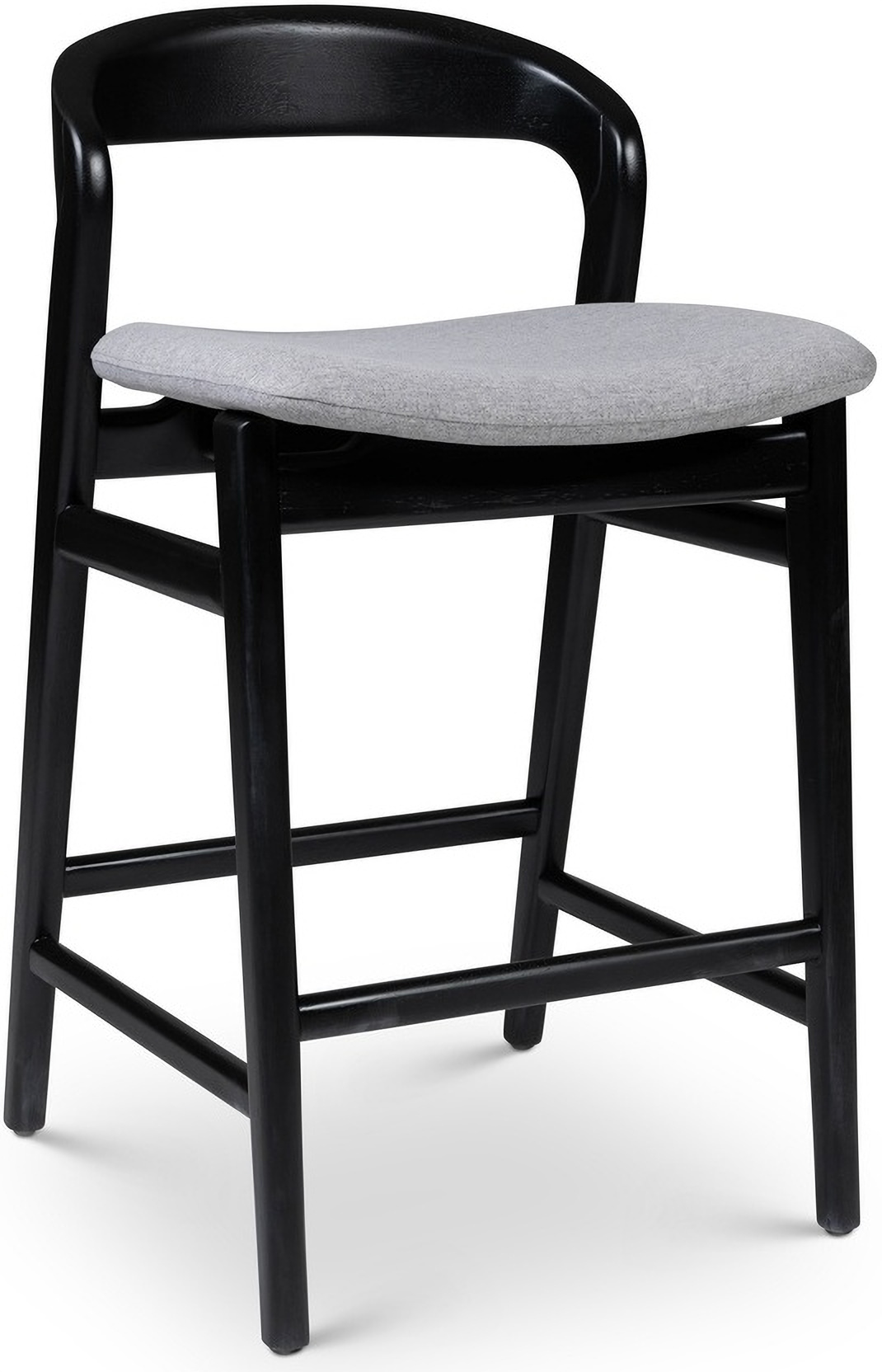 Modern Brazilian Velma Counter Stool In Essence Grey Seat and Ebano Frame by Urbia | 1StopBedrooms