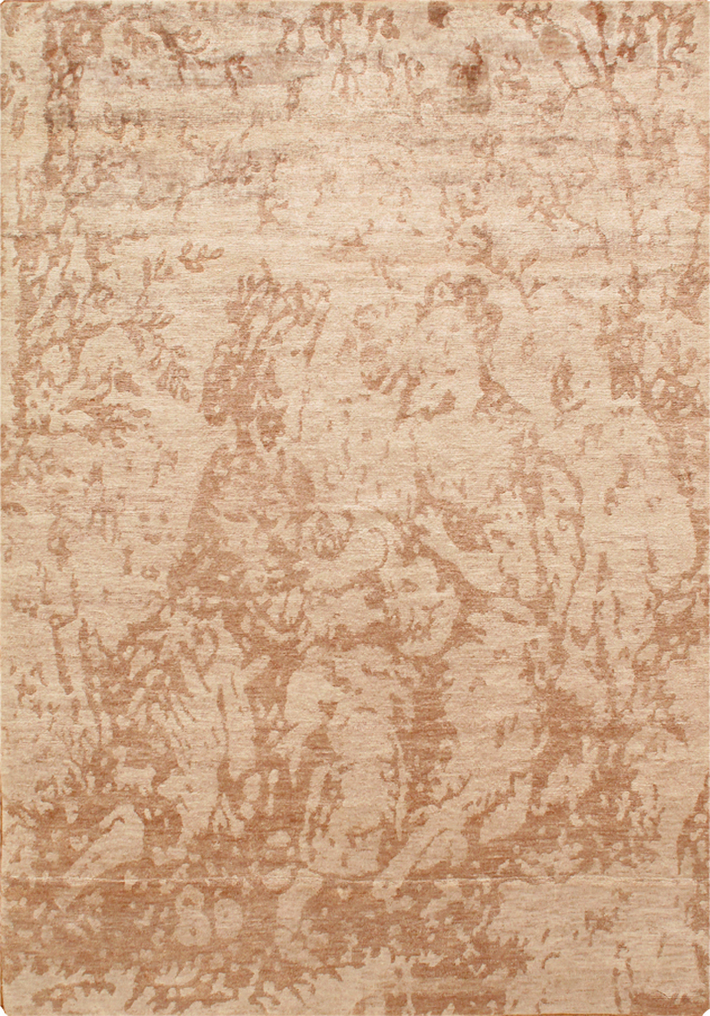 Modern Collection Hand-Knotted Pure Silk Area Rug- 5' 8" x 7'10" In ...