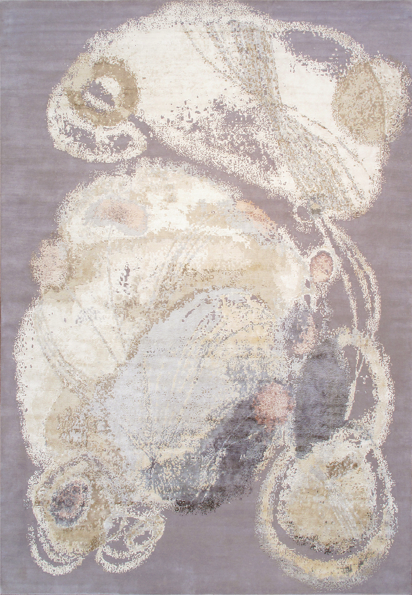 Modern Collection Hand-Knotted Silk and Wool Abstract Rugs- 9'11" x 14 ...