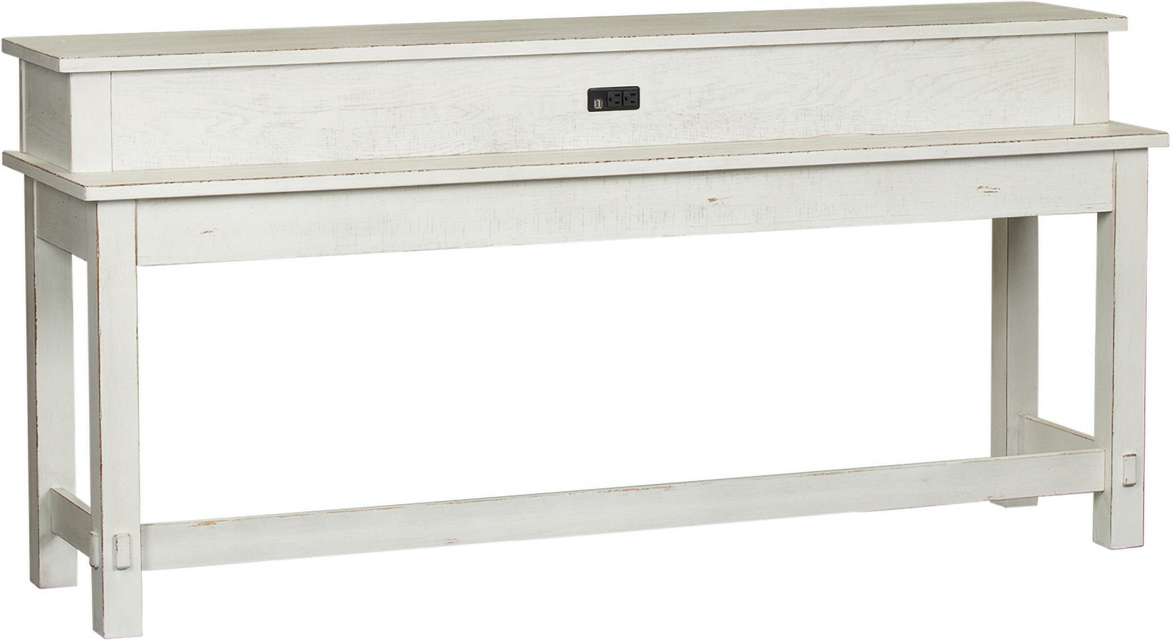 Modern Farmhouse Console Bar Table In White by Liberty | 1StopBedrooms
