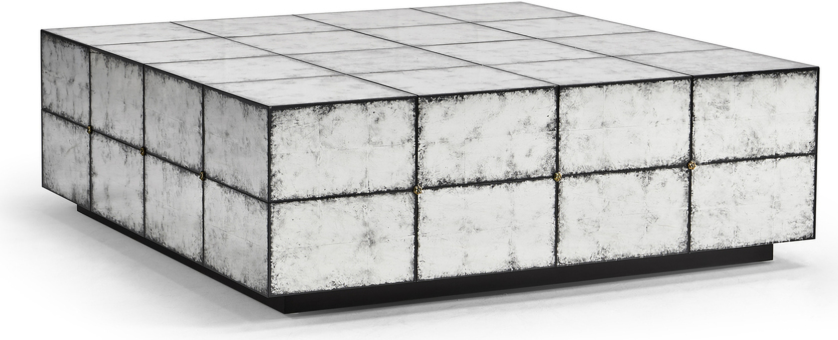 Modern Luna Square Cocktail Table In Silver by Jonathan Charles ...
