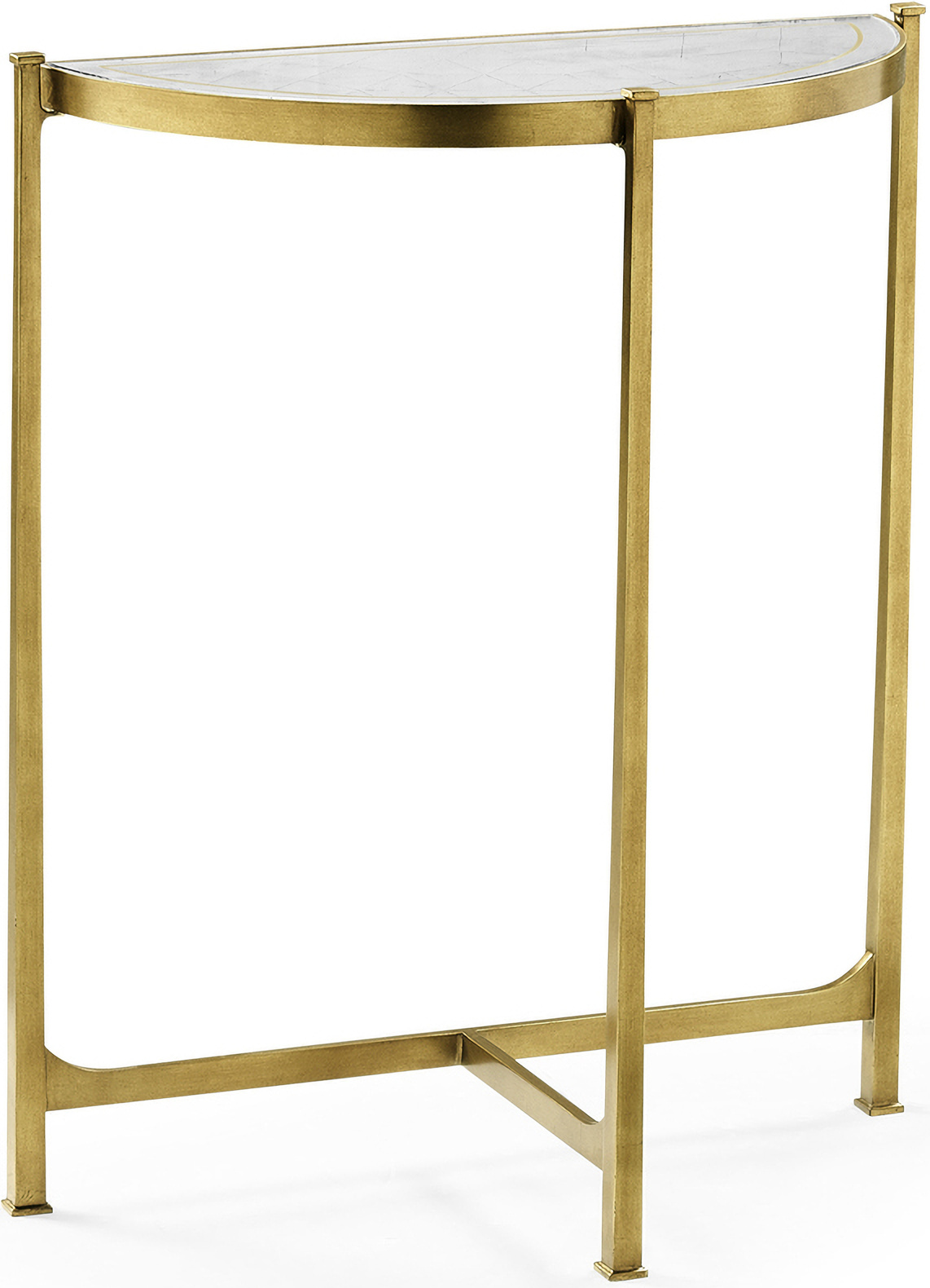 Modern Luxe Small Half Moon Console Table In Gold by Jonathan Charles ...