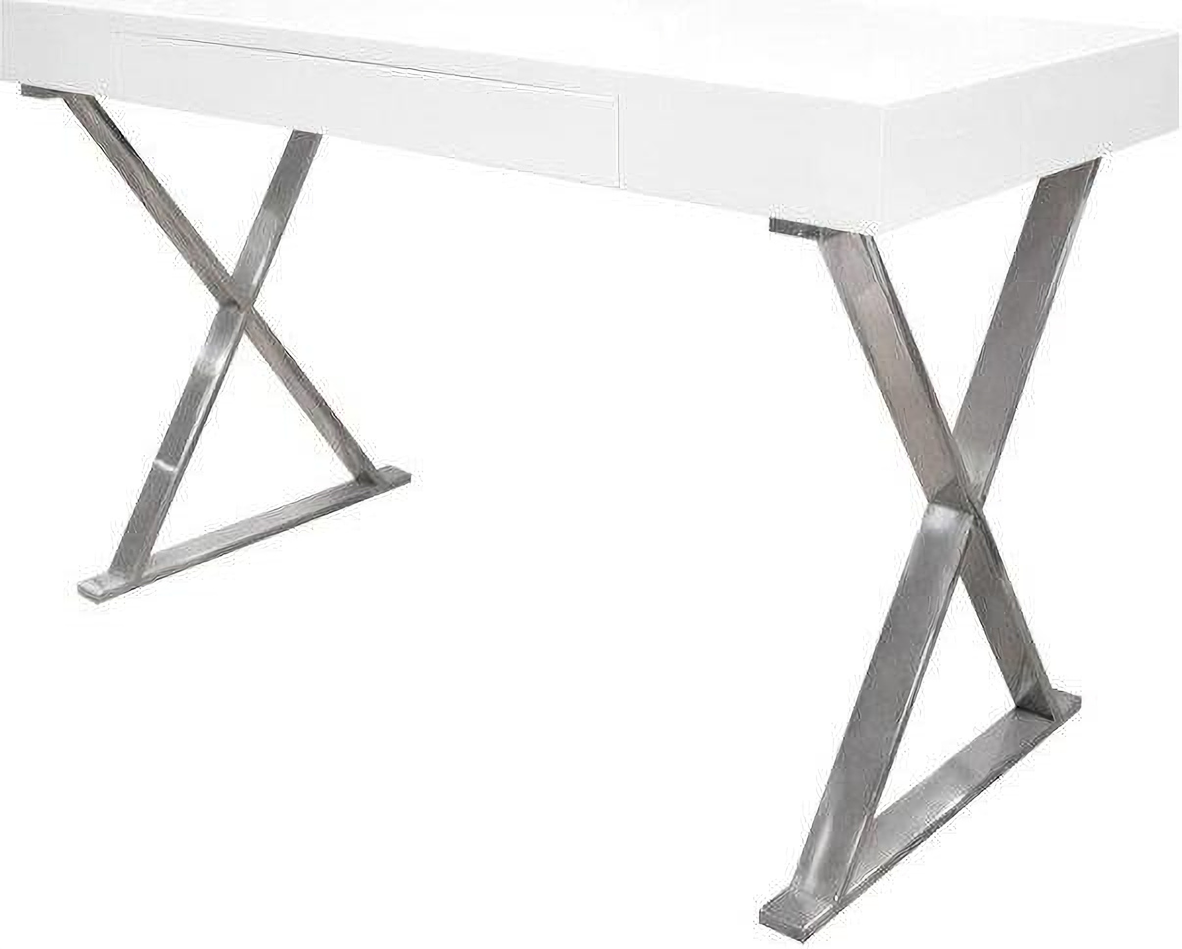 Modern Stainless Steel Frame Computer Desk In Chrome And Silver by Best ...