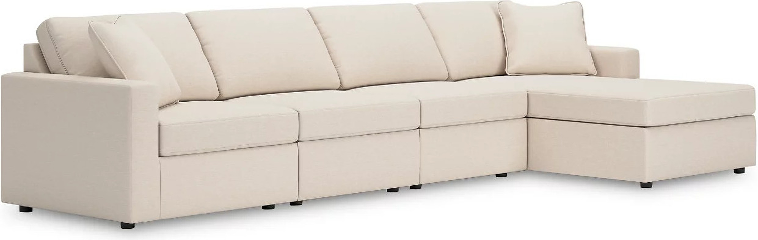 Modmax 4-Piece RAF Sectional with Chaise In Oyster by Ashley Furniture ...