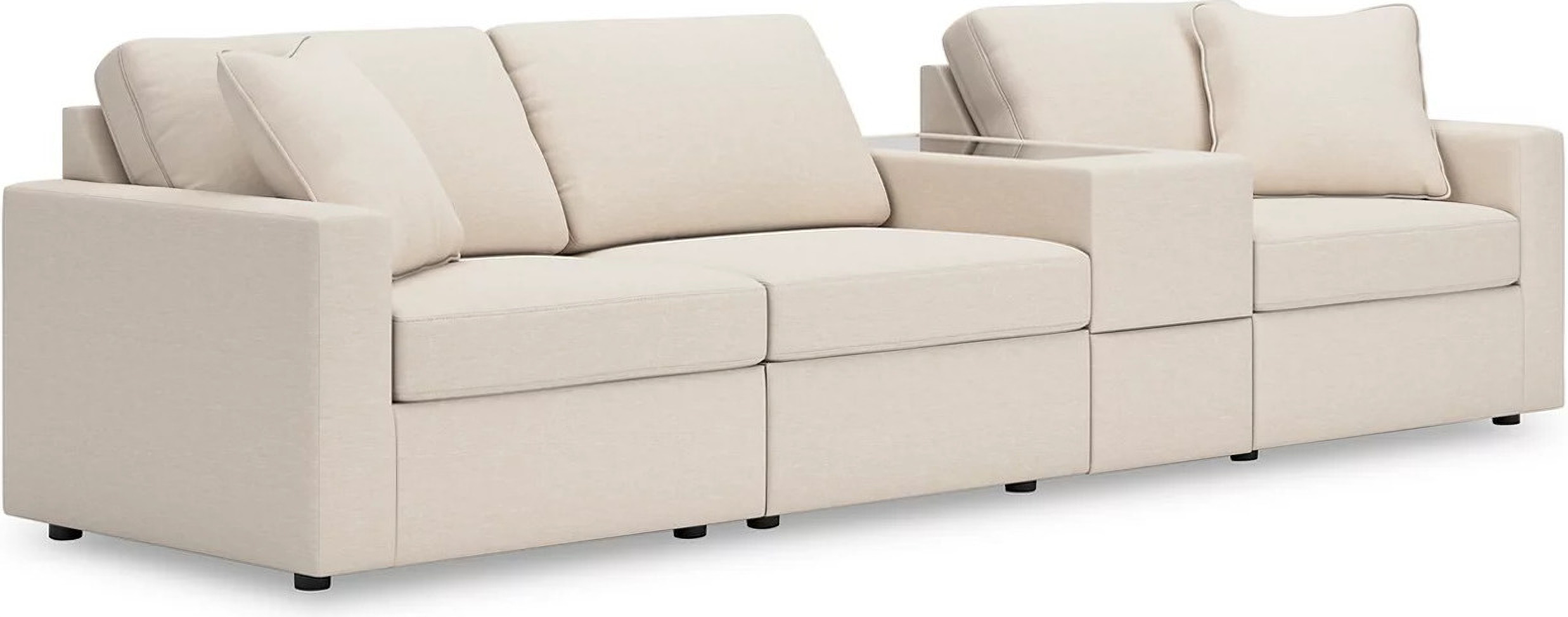 Modmax 4-Piece Sectional with Storage Console In Oyster by Ashley ...