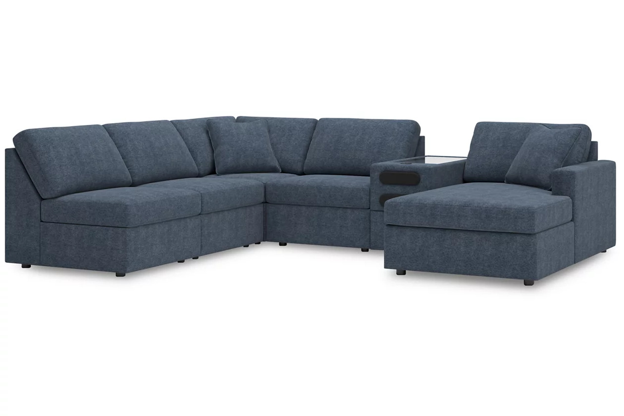 Modmax 6-Piece RAF Sectional with Audio Console In Ink by Ashley ...