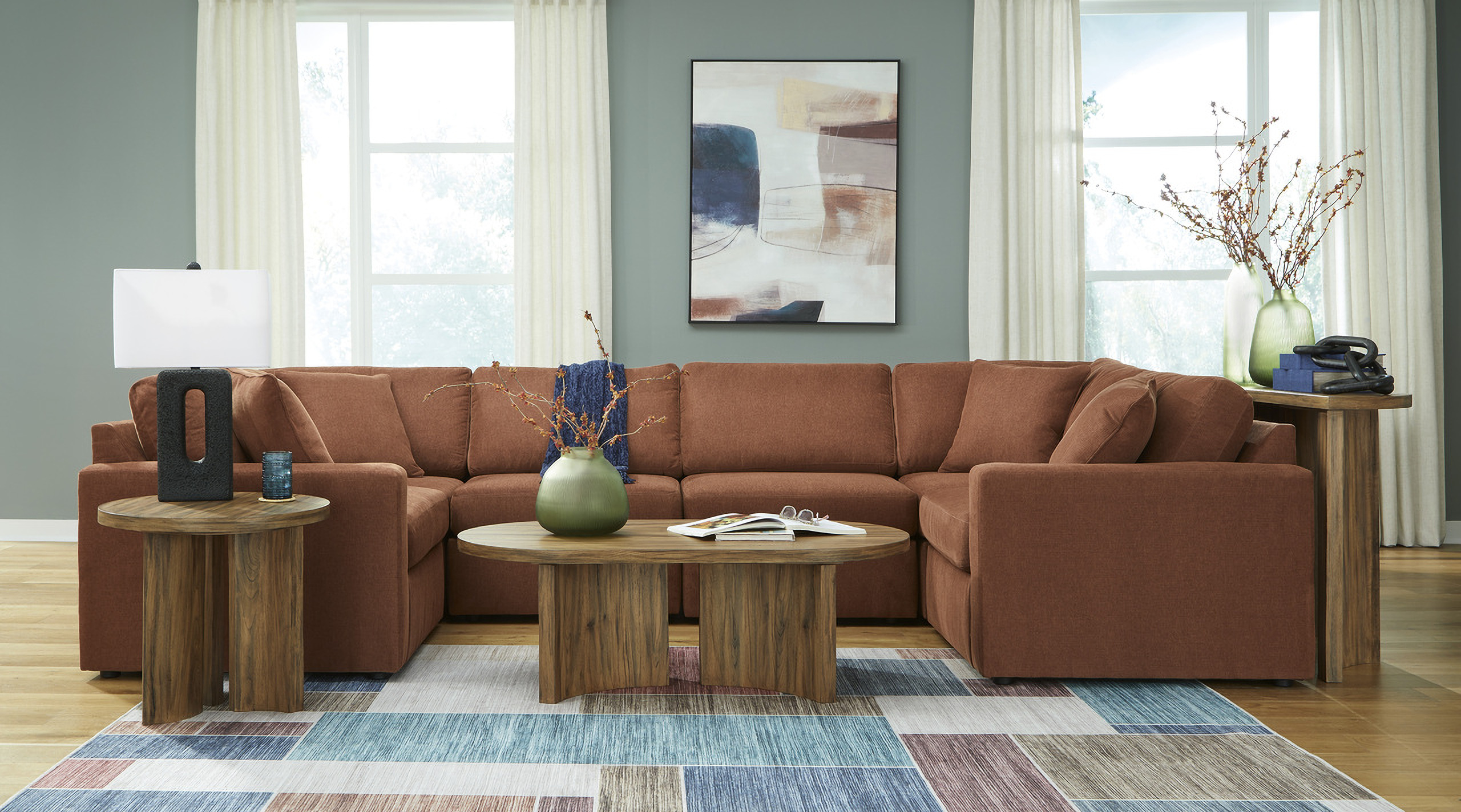 Modmax 6-Piece Sectional In Spice by Ashley Furniture | 1StopBedrooms