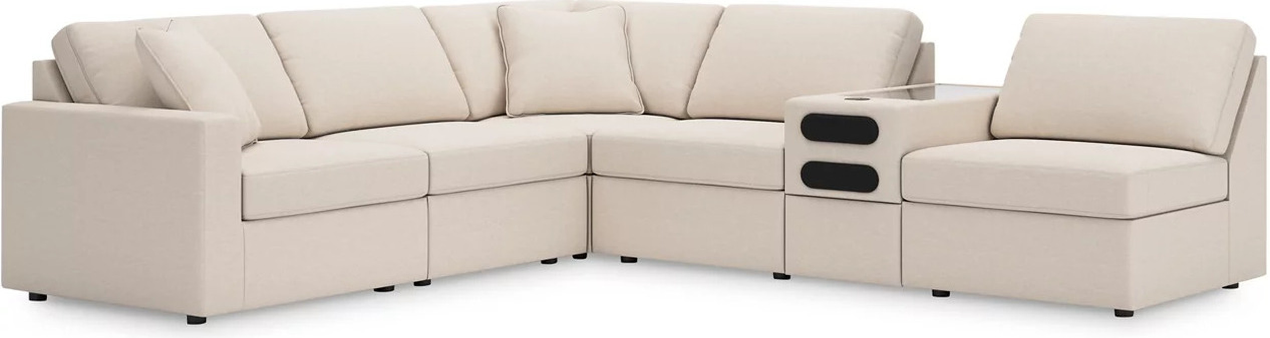 Modmax 6-Piece Sectional with Audio Console In Oyster by Ashley ...