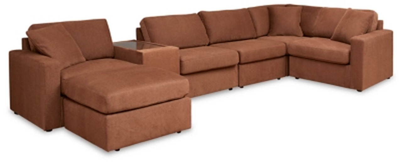 Modmax 7-Piece Sectional In Spice by Ashley Furniture | 1StopBedrooms