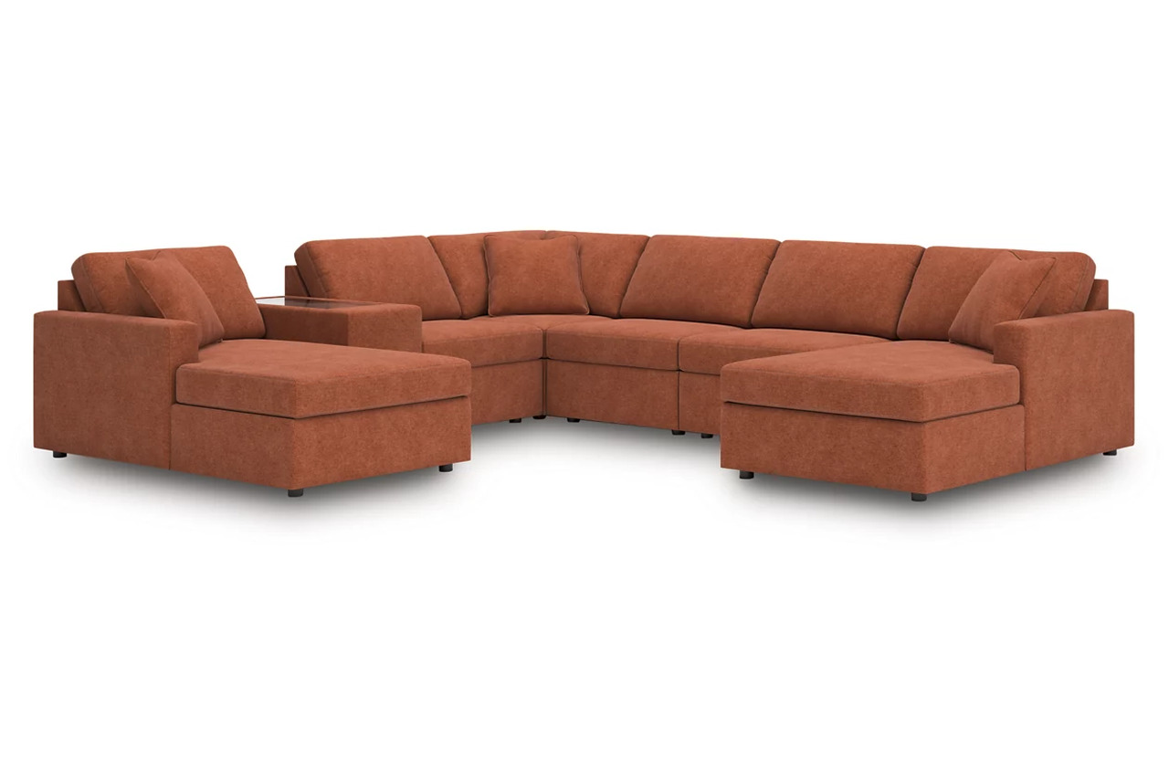 Modmax 7-Piece Sectional with Storage Console In Spice by Ashley ...