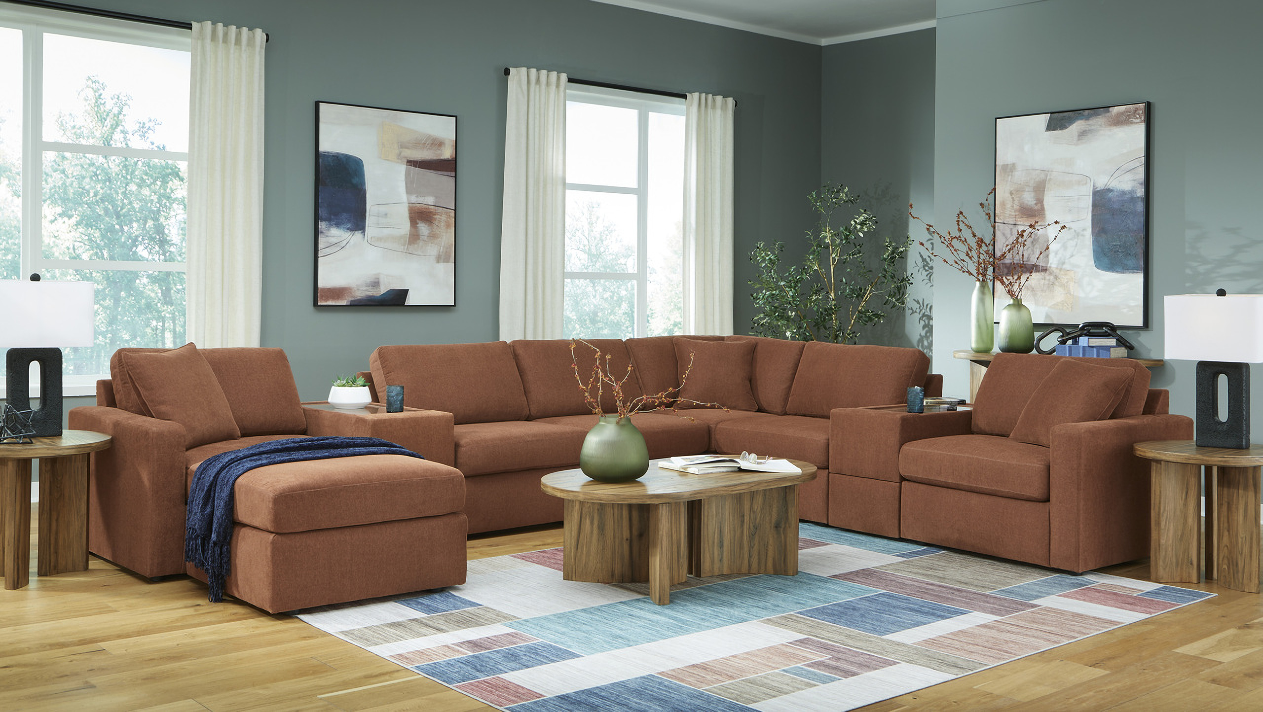Modmax 8-Piece Sectional In Spice by Ashley Furniture | 1StopBedrooms