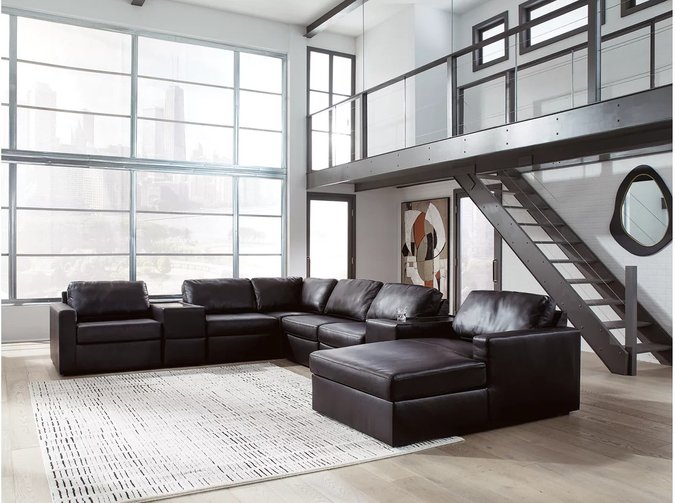 ModMax II 8-Piece RAF Sectional with Chaise and Storage Consoles In ...