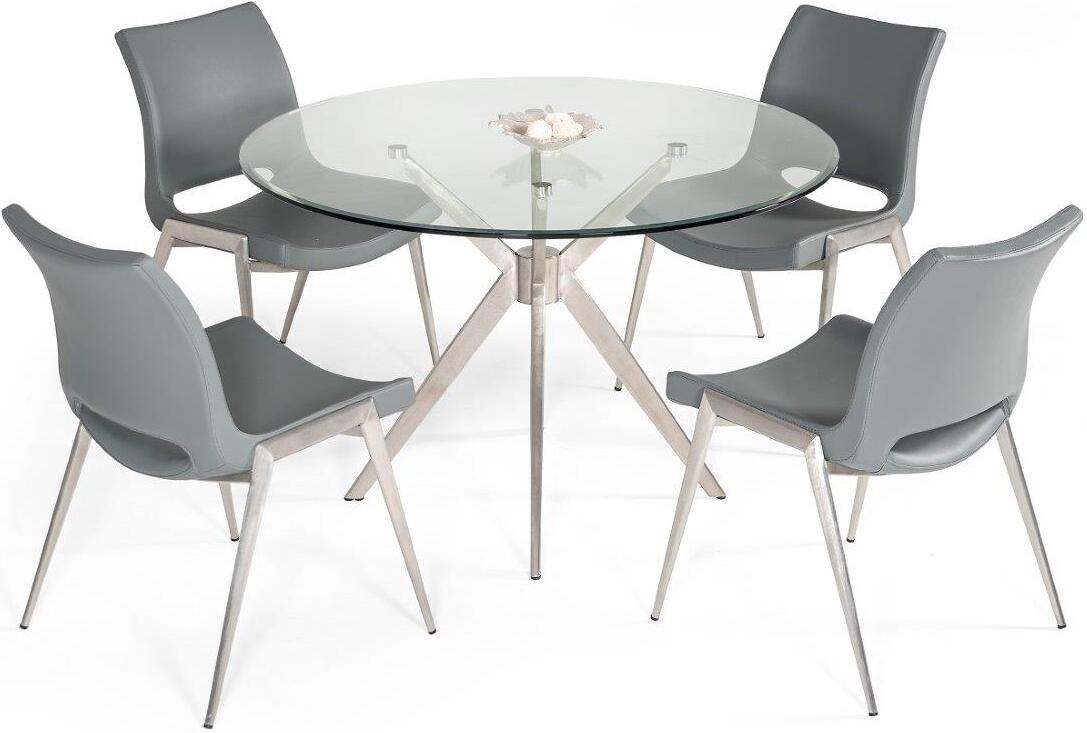 Modrest Dallas Modern Brushed Stainless Steel Dining Table by VIG ...