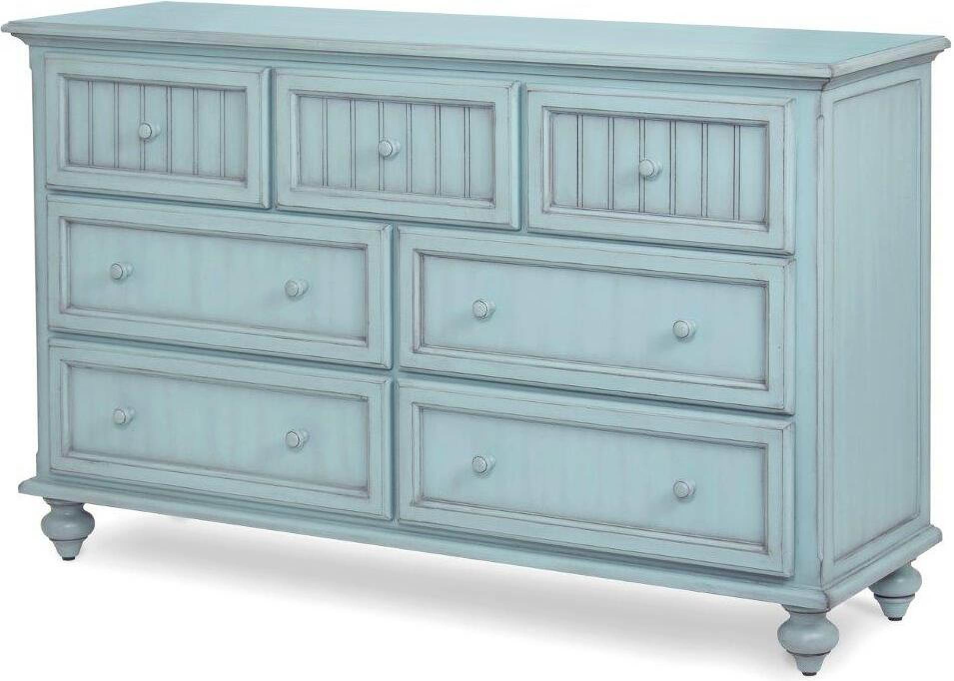 Monaco 7 Drawer Dresser In Blue by Sea Winds Trading | 1StopBedrooms