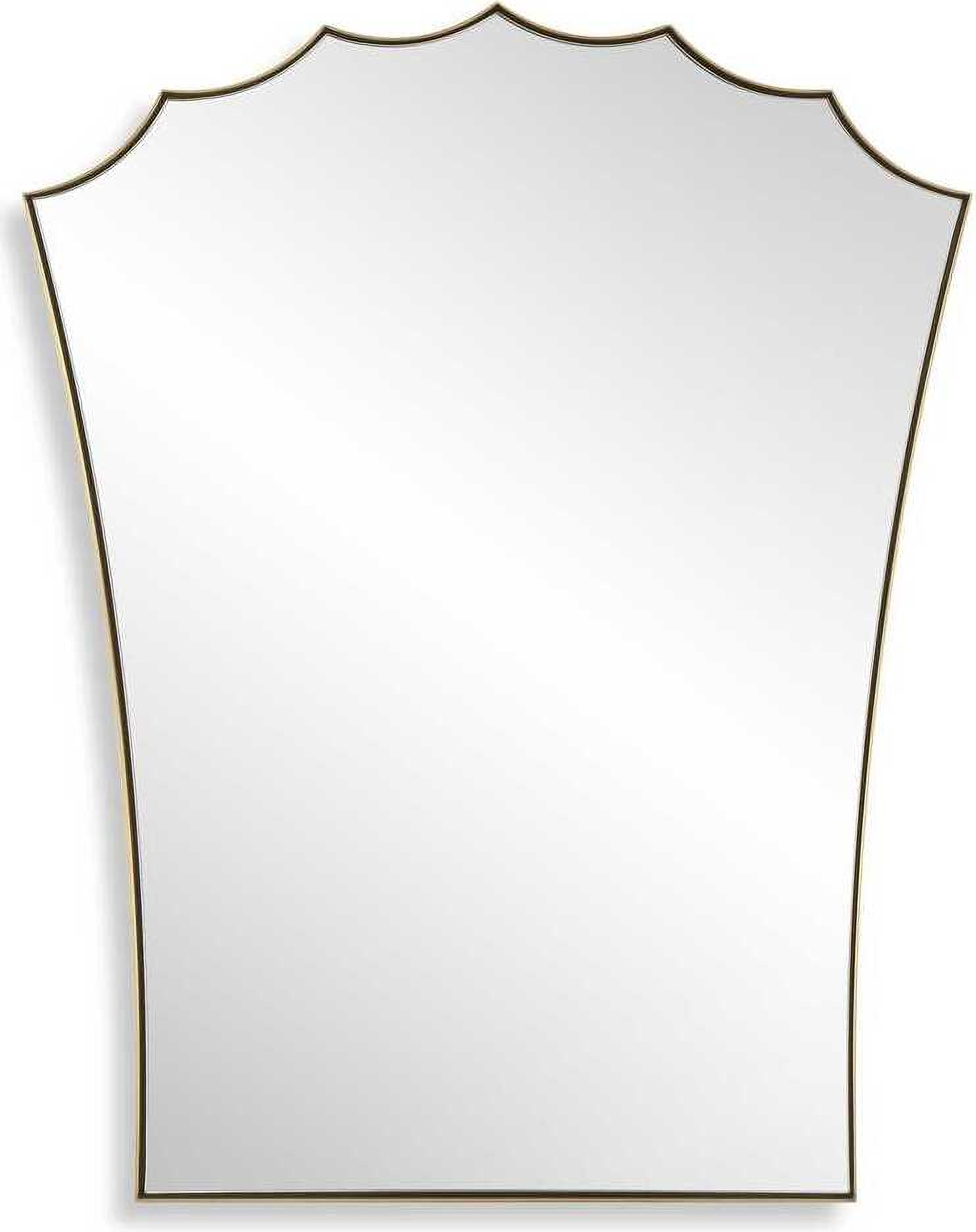 Monarch Scalloped Arched Vanity Mirror In Gold and Brass by Uttermost ...