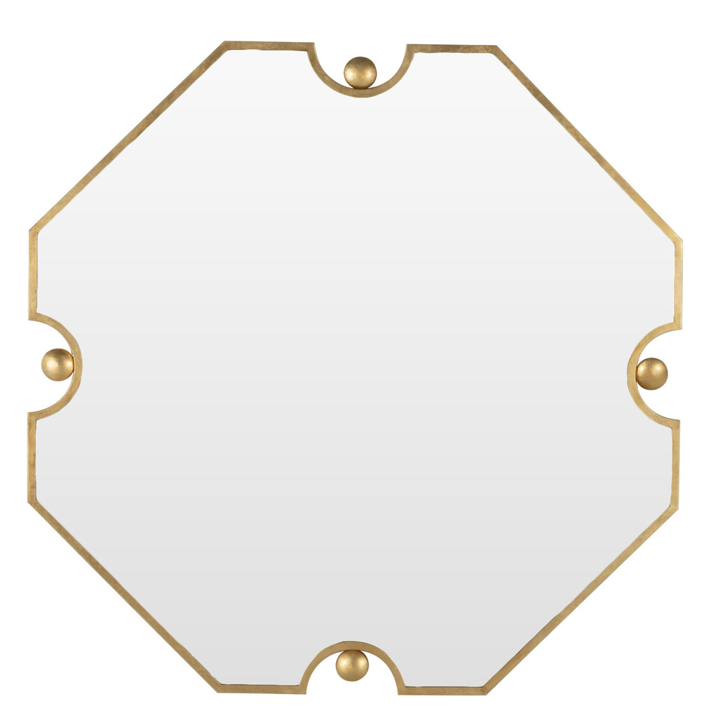 Monet Small Mirror In Antique Brass and Clear by Gabby | 1StopBedrooms