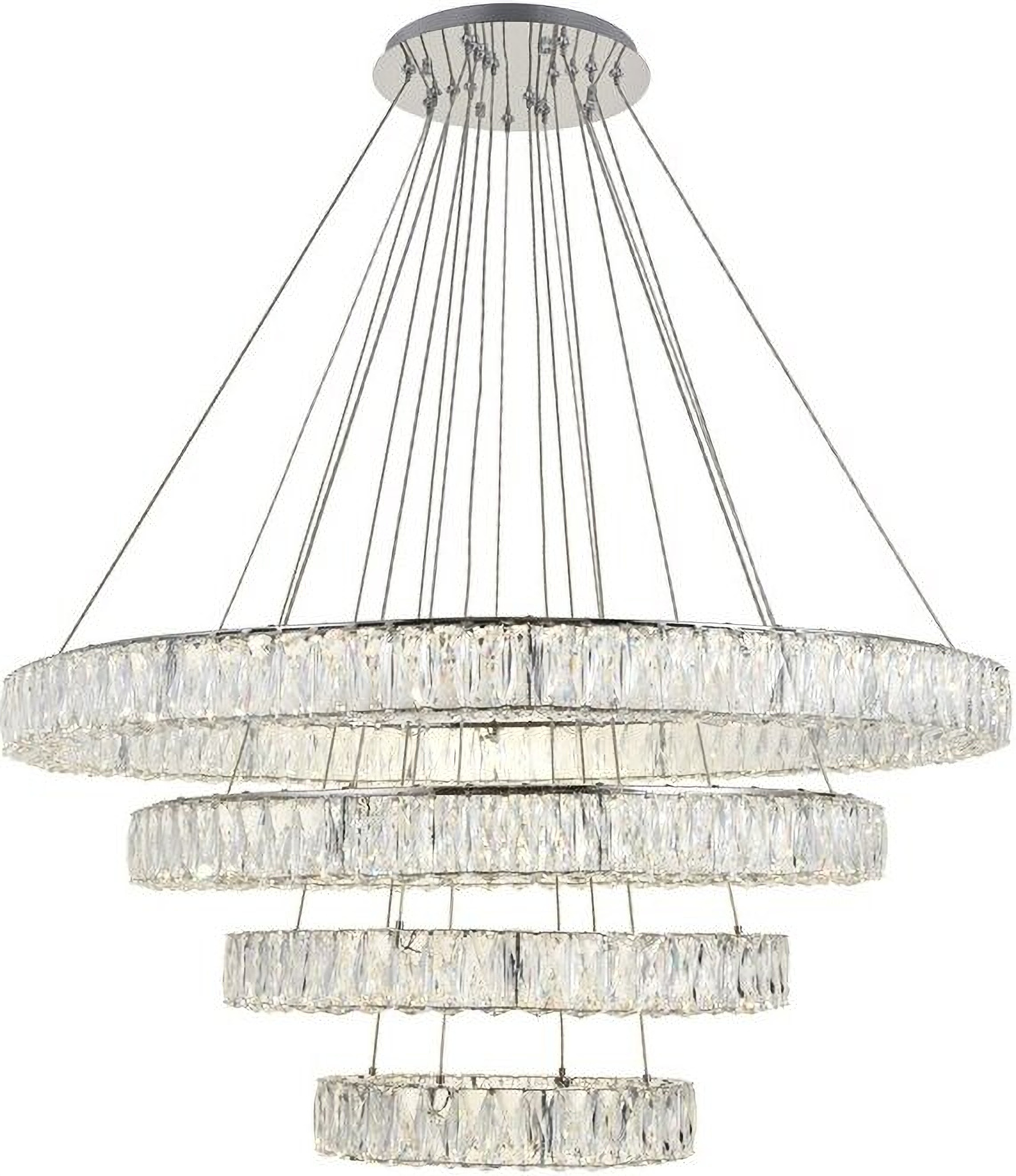 Monroe Integrated Led Chip Light Chrome Chandelier 3503G41C by Elegant ...