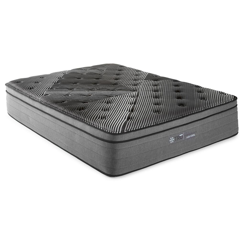 Montlake 15 Inch Queen Cool Euro Top Foam Hybrid Mattress In Black by ...