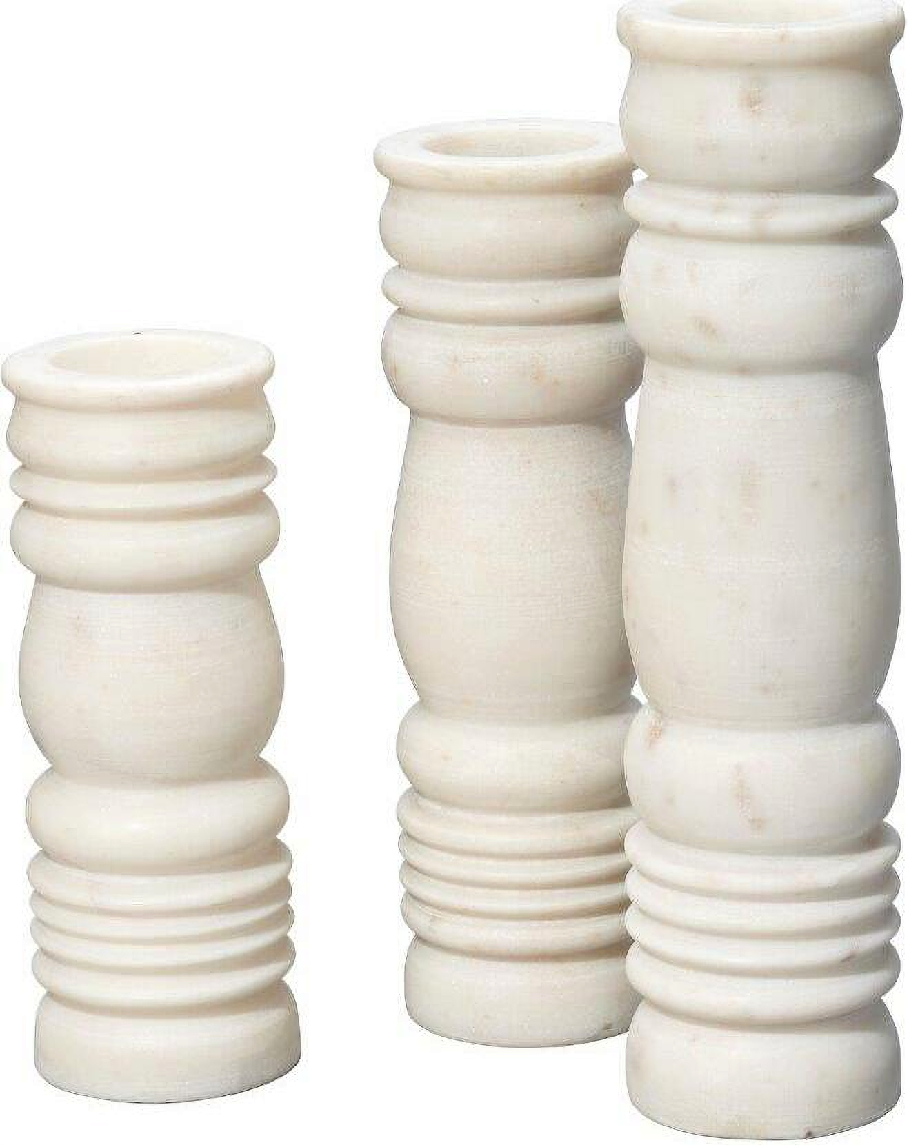 Monument White Candlesticks Set of 3 by Jamie Young Company | 1StopBedrooms