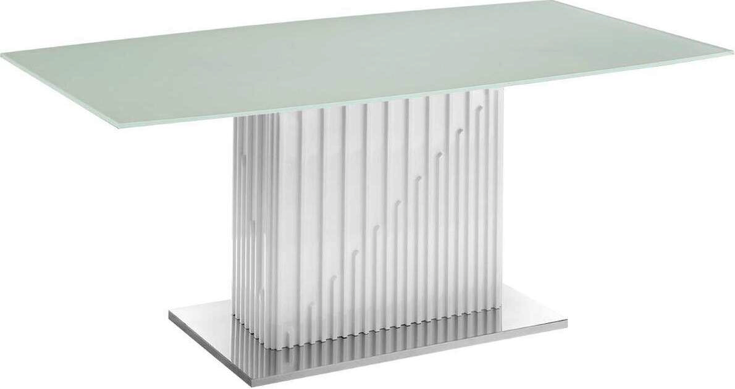 Moon Dining Table With White Base and Rectangular White Top by ...