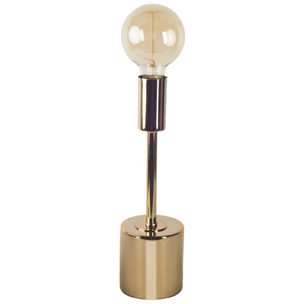Mooney I 17.5 Inch Metal Shade Less Table Lamp In Metallic Gold by ...