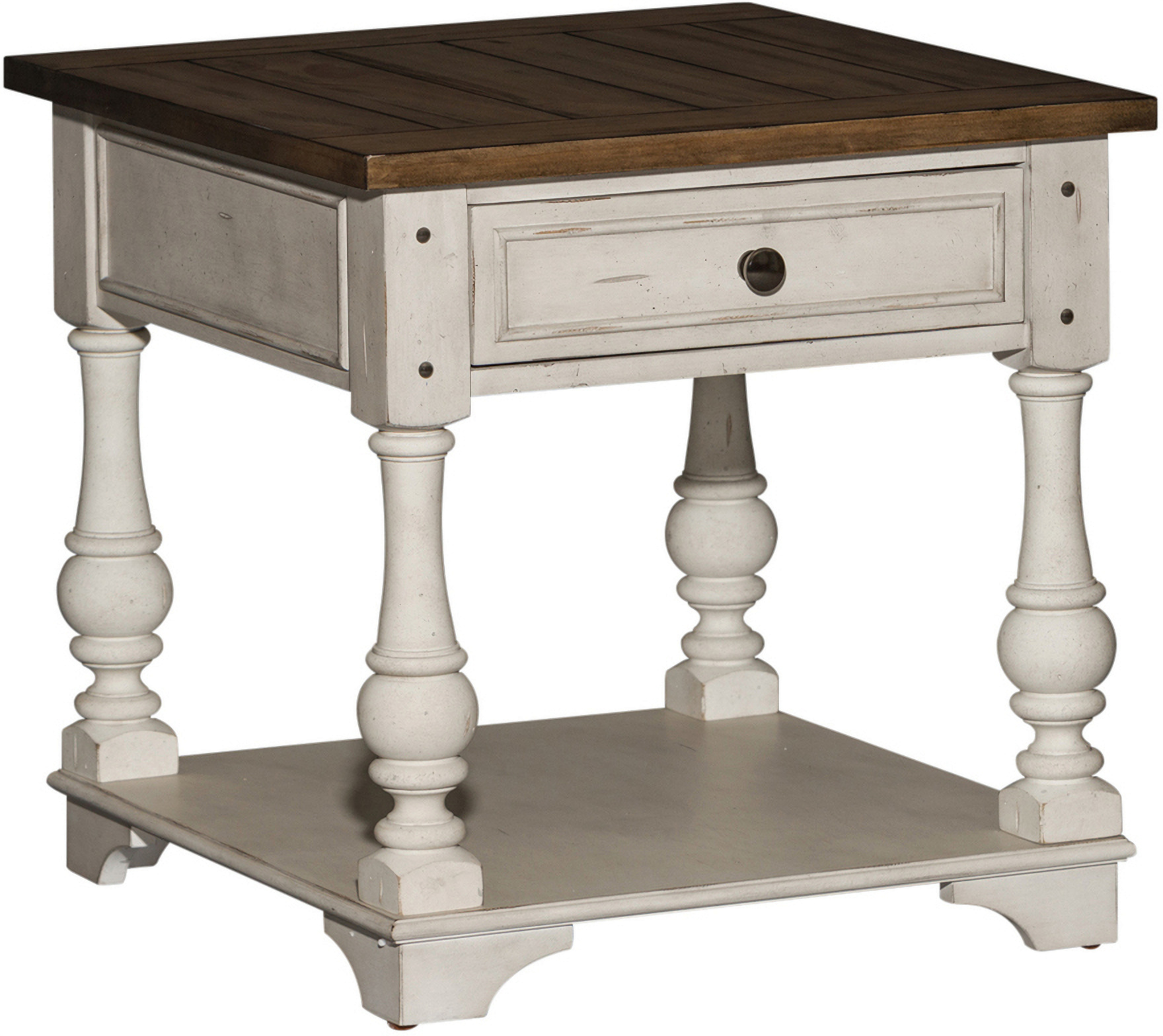 Morgan Creek Antique White Accent End Table by Liberty | 1StopBedrooms