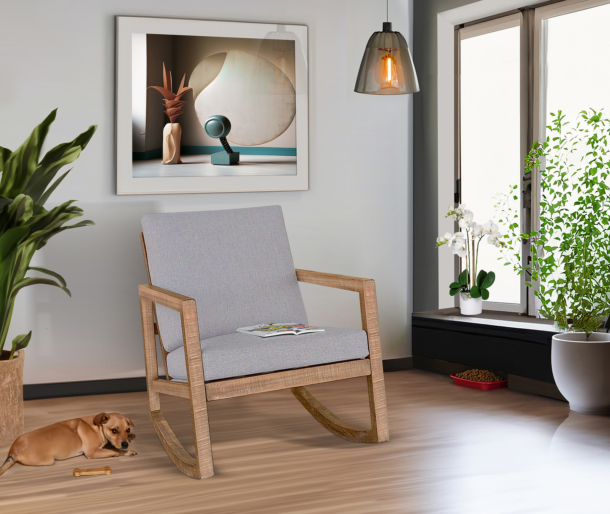 Morgan Rocker Chair In Desert Rock by Sunny Designs | 1StopBedrooms