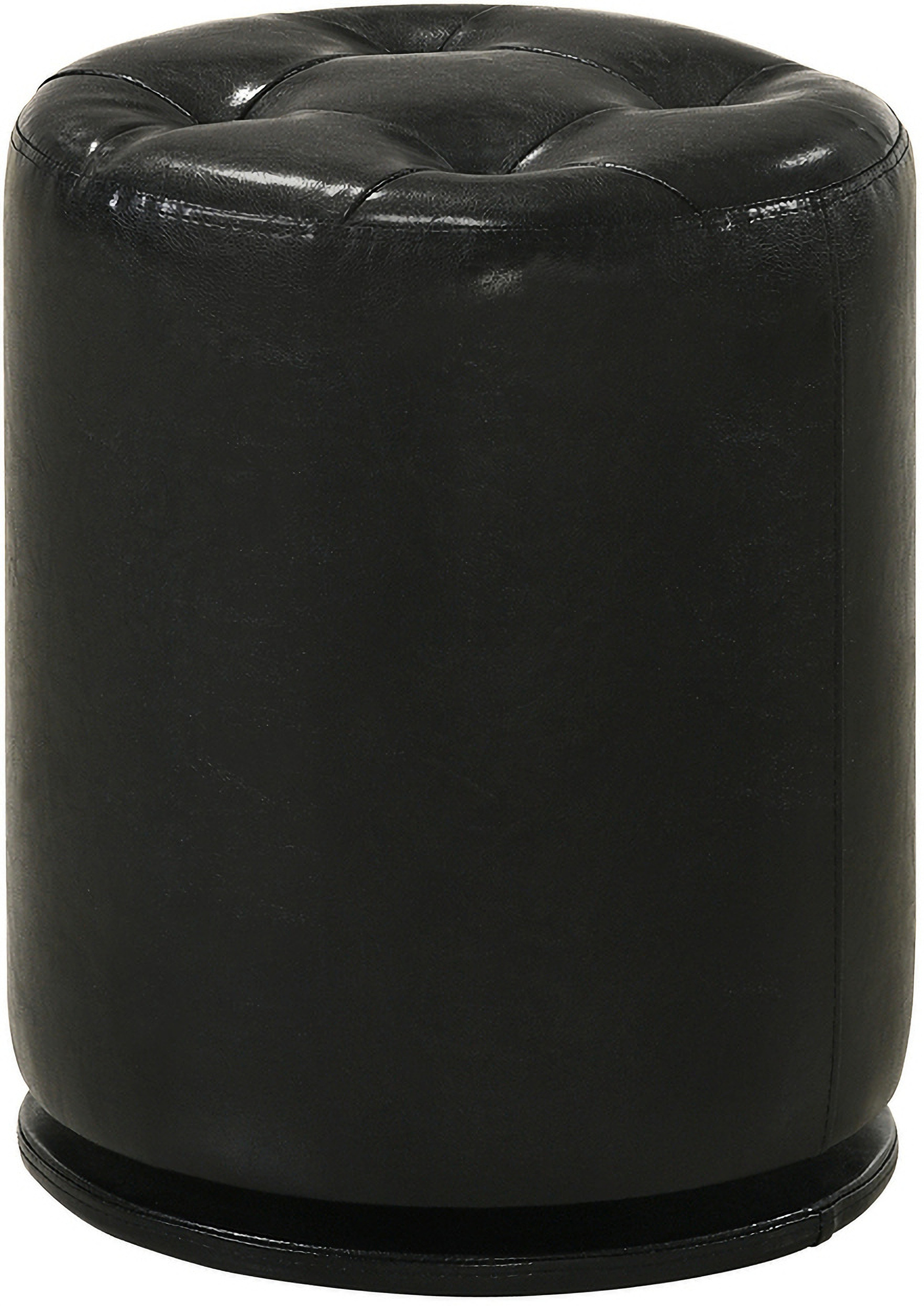 Morgan Round Swivel Stool In Black by Crown Mark | 1StopBedrooms