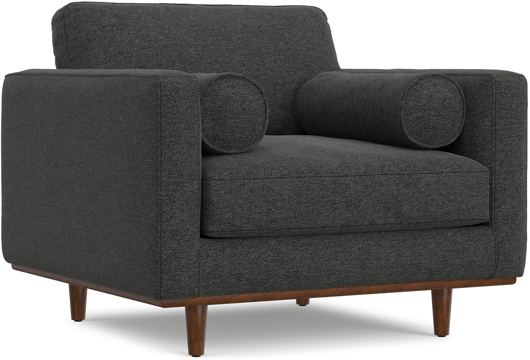 Morrison Performance Fabric Arm Chair In Charcoal Grey by Simpli Home ...