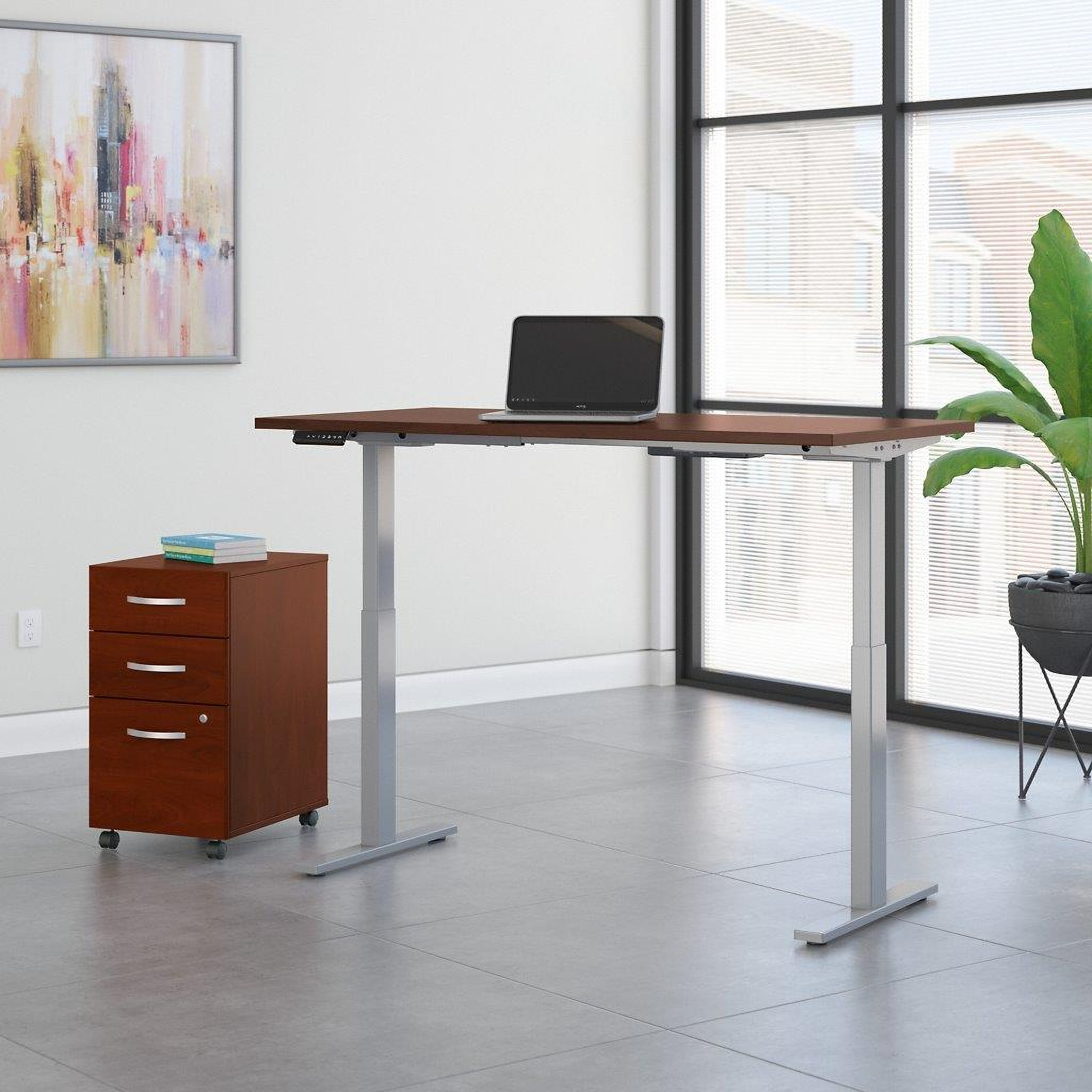 Move 60 Series 60W x 30D Height Adjustable Standing Desk with Storage ...