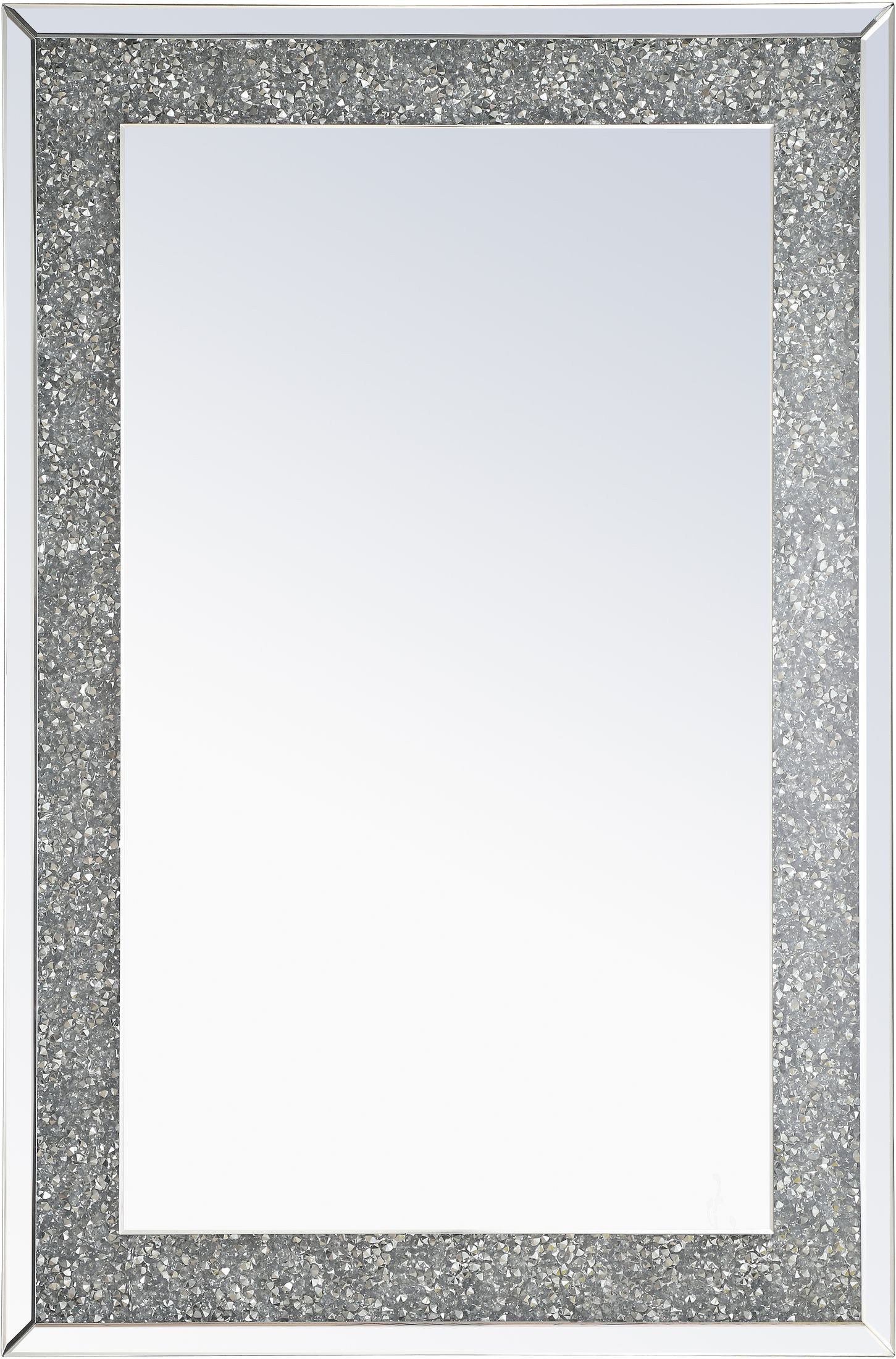 Modern 32" Rectangular Clear Crystal Mirror by Elegant Lighting ...