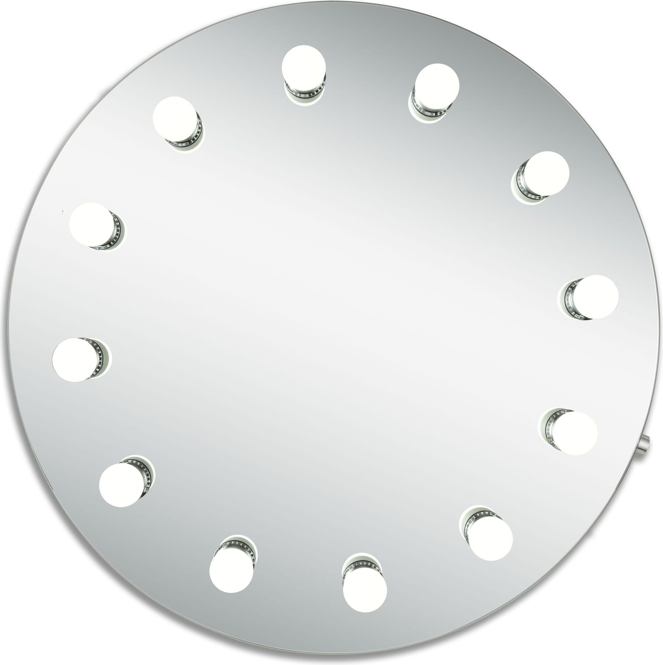Hollywood 28" Round Silver Powder Coating Mirror With 5000k Temperature ...