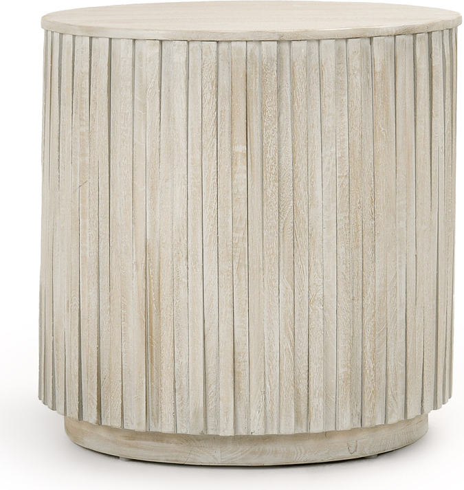 Mrytle 24 Inch Round End Table In Gray Wash by Classic Home | 1StopBedrooms