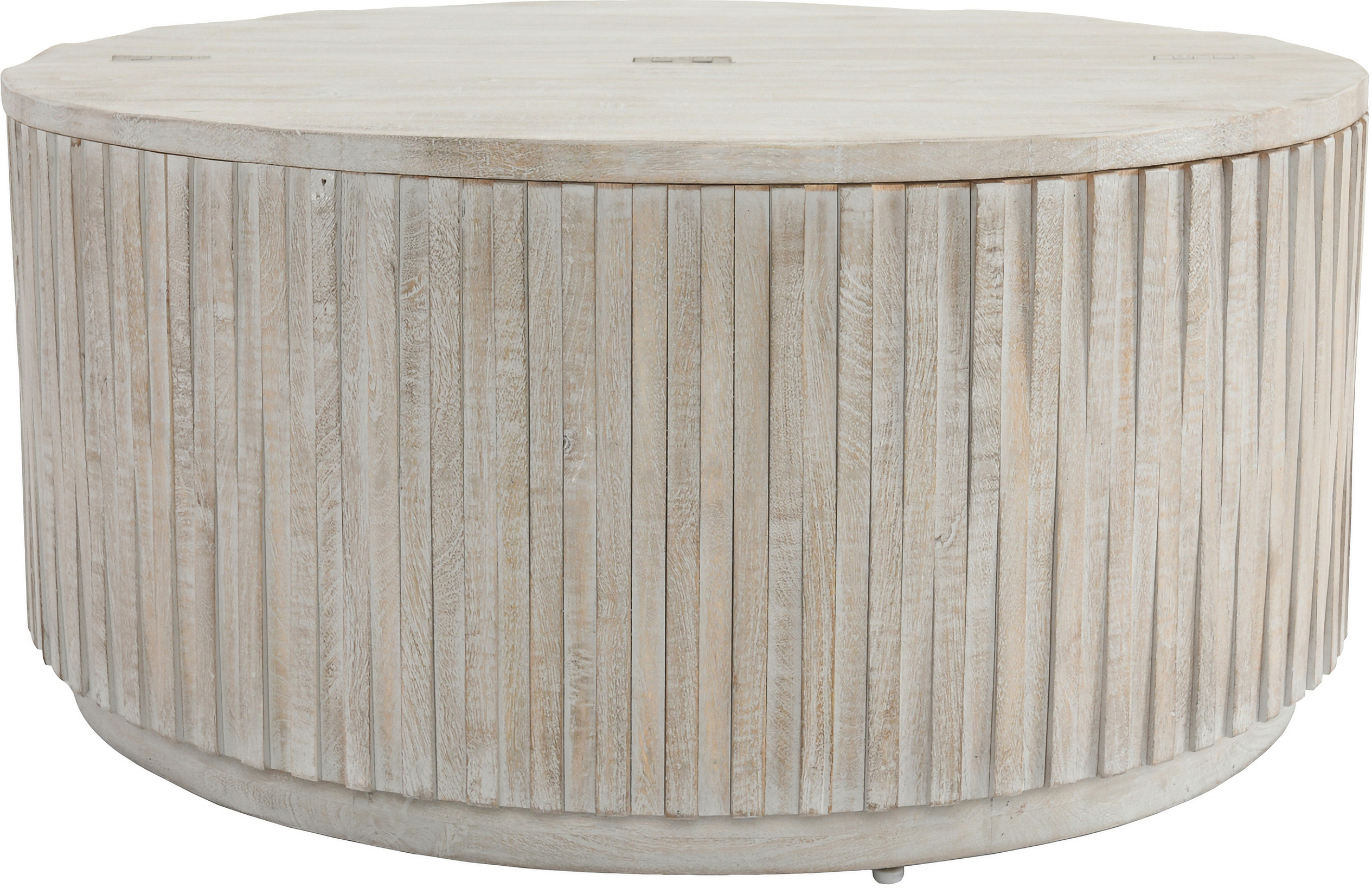 Mrytle 40 Inch Round Coffee Table In Gray Wash by Classic Home ...