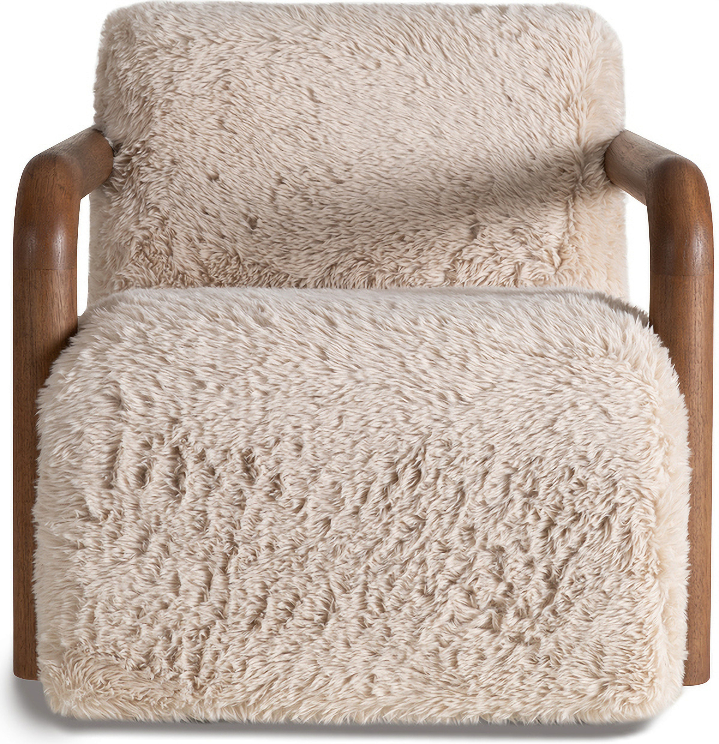 Muir Upholstered Polyester Wood Modern Swivel Rocker Accent Chair In ...