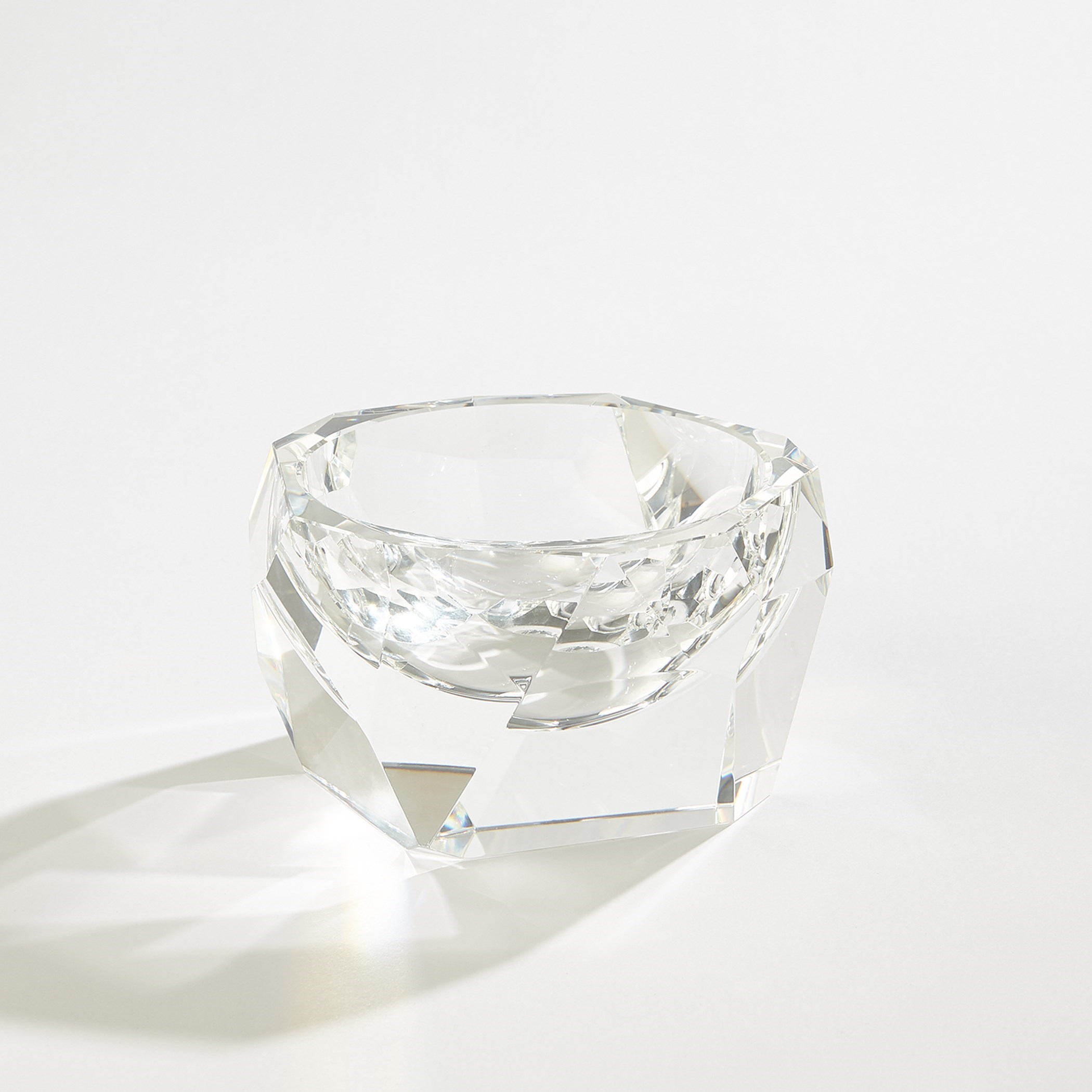 Multi Facet Crystal Small Bowl In Clear by Global Views | 1StopBedrooms