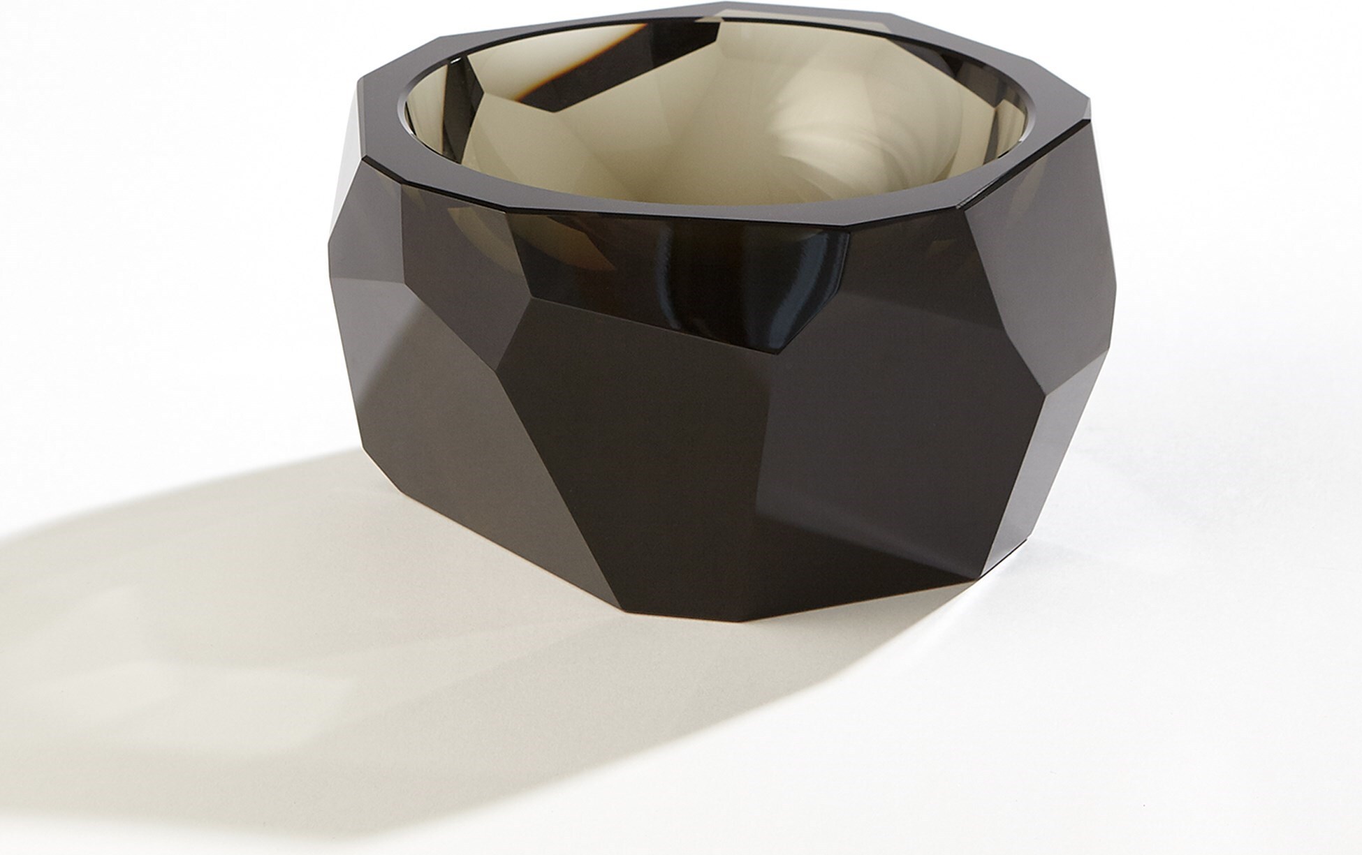 Multi Facet Crystal Small Bowl In Grey by Global Views | 1StopBedrooms