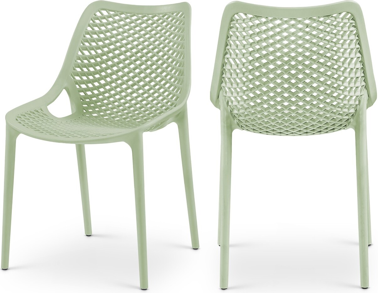 Mykonos Outdoor Patio Dining Side Chair Set of 4 In Mint by Meridian ...