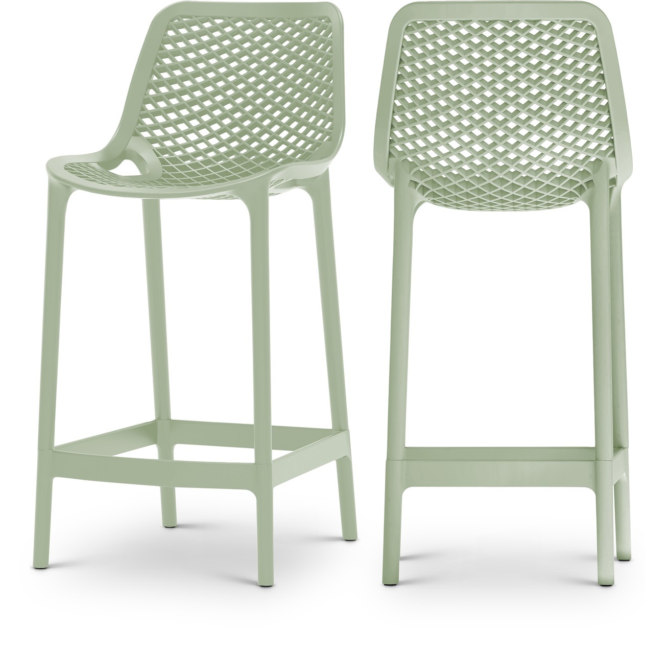 Mykonos Outdoor Patio Stool Set of 4 In Mint by Meridian | 1StopBedrooms