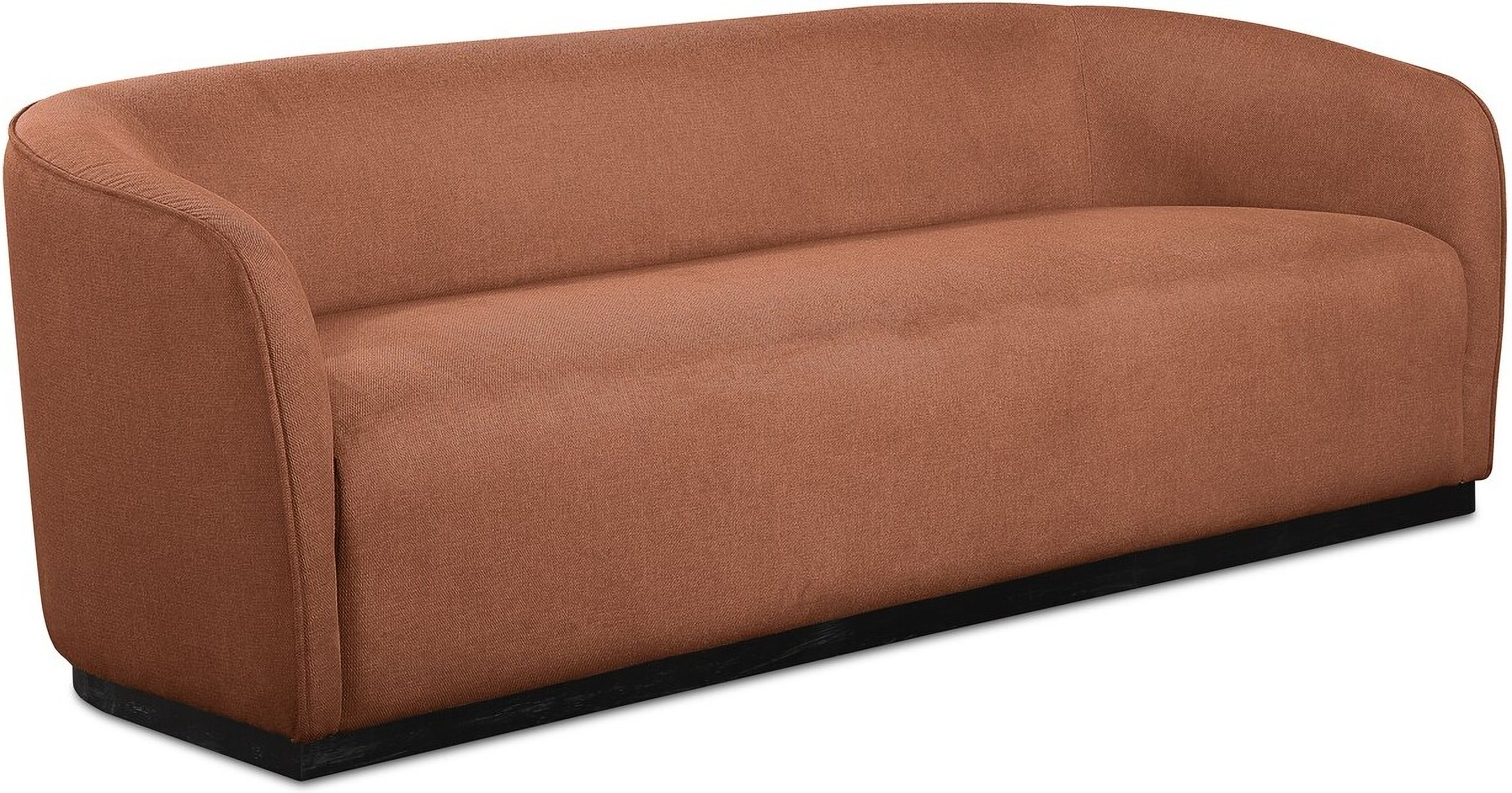 Mylah Polyester Fabric Sofa In Cognac by Meridian | 1StopBedrooms