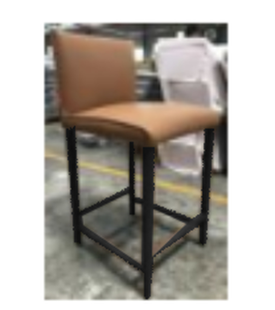 Myles Counter Stool Black Rubberwood Legs In Cognac by Mobital ...