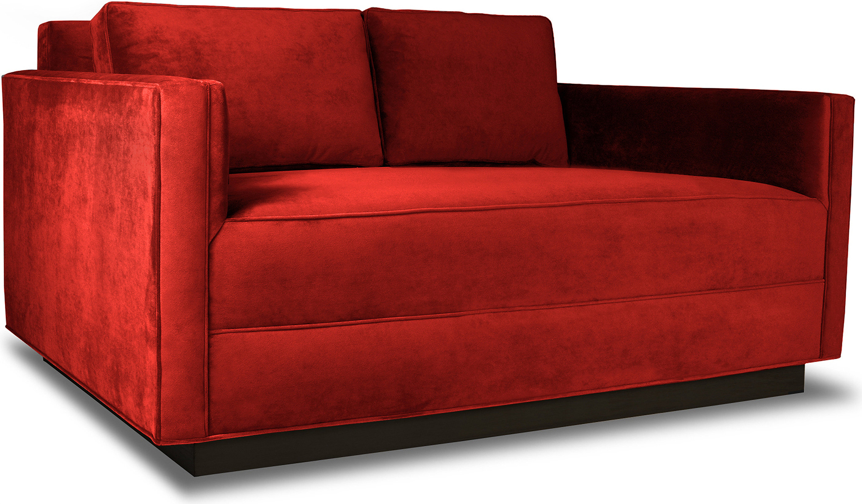 Nativa Interiors Adalyn Deep Plush 60 Inch Loveseat In Red | 1StopBedrooms