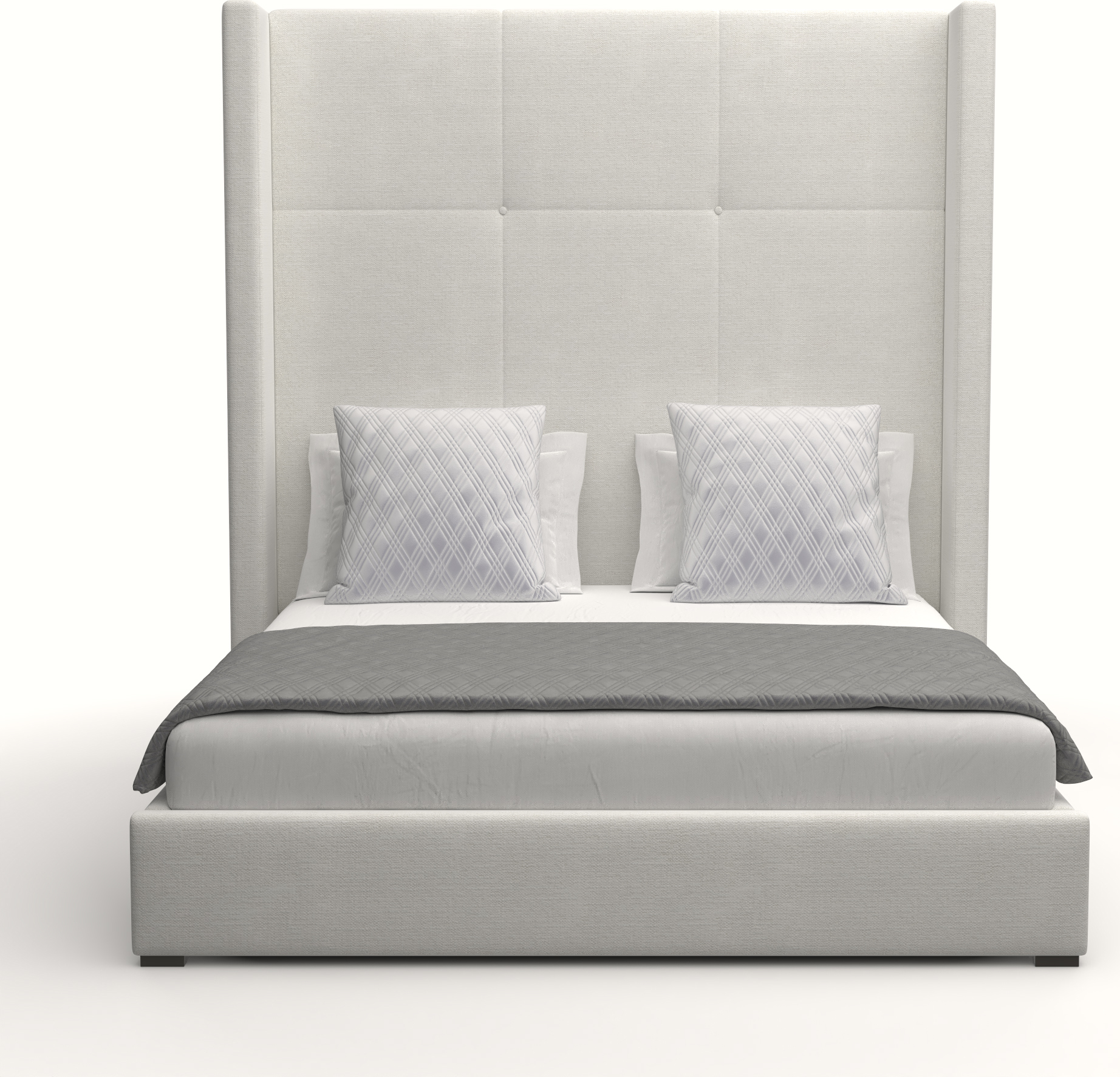 Nativa Interiors Aylet Simple Tufted Upholstered High 87 Inch King Off ...