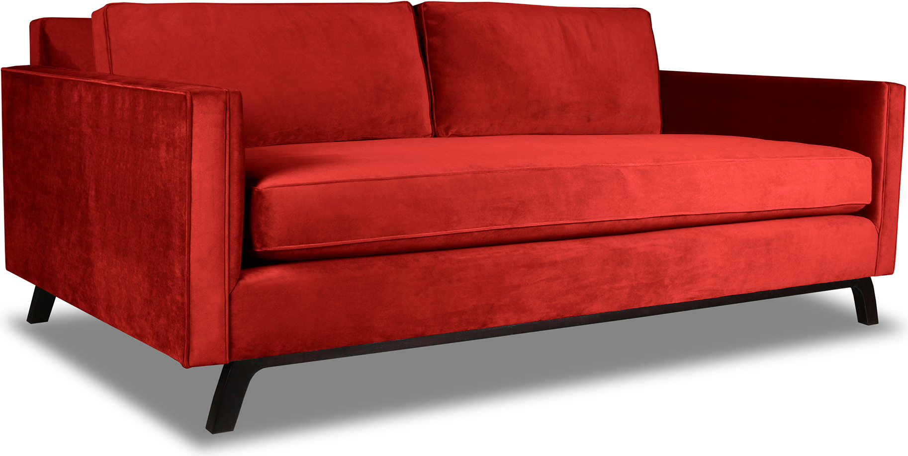 Nativa Interiors Chantel Deep Plush 84 Inch Sofa In Red | 1StopBedrooms