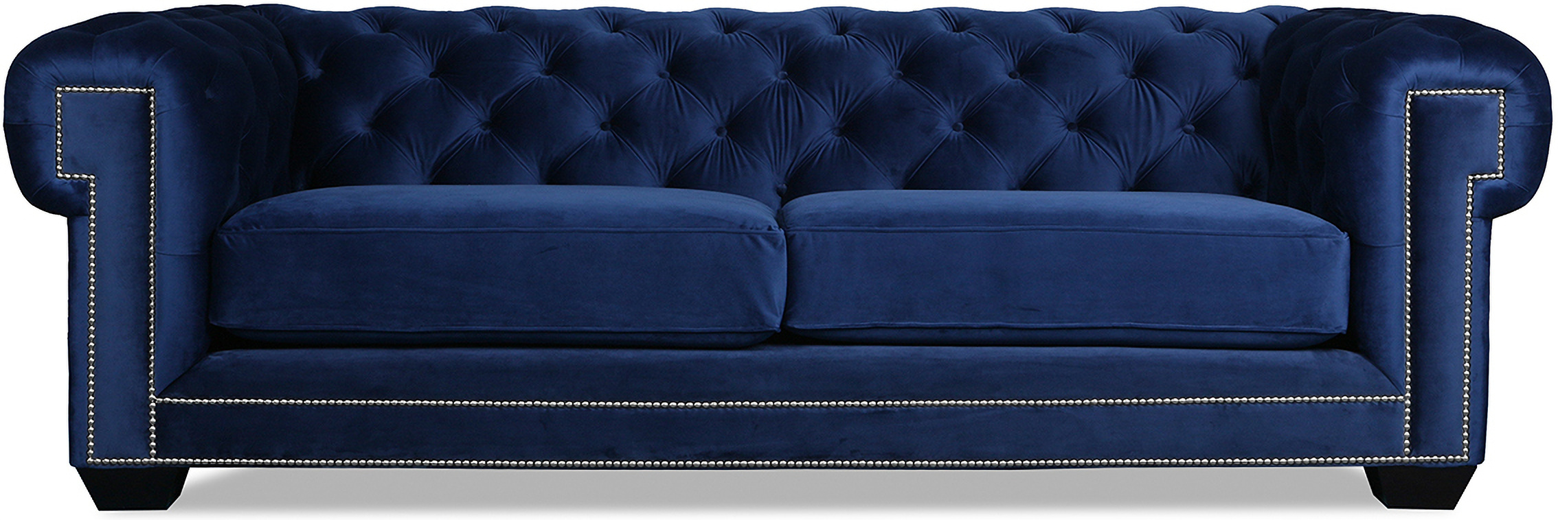 Nativa Interiors Cornell Chesterfield Tufted 90 Inch Sofa In Blue ...