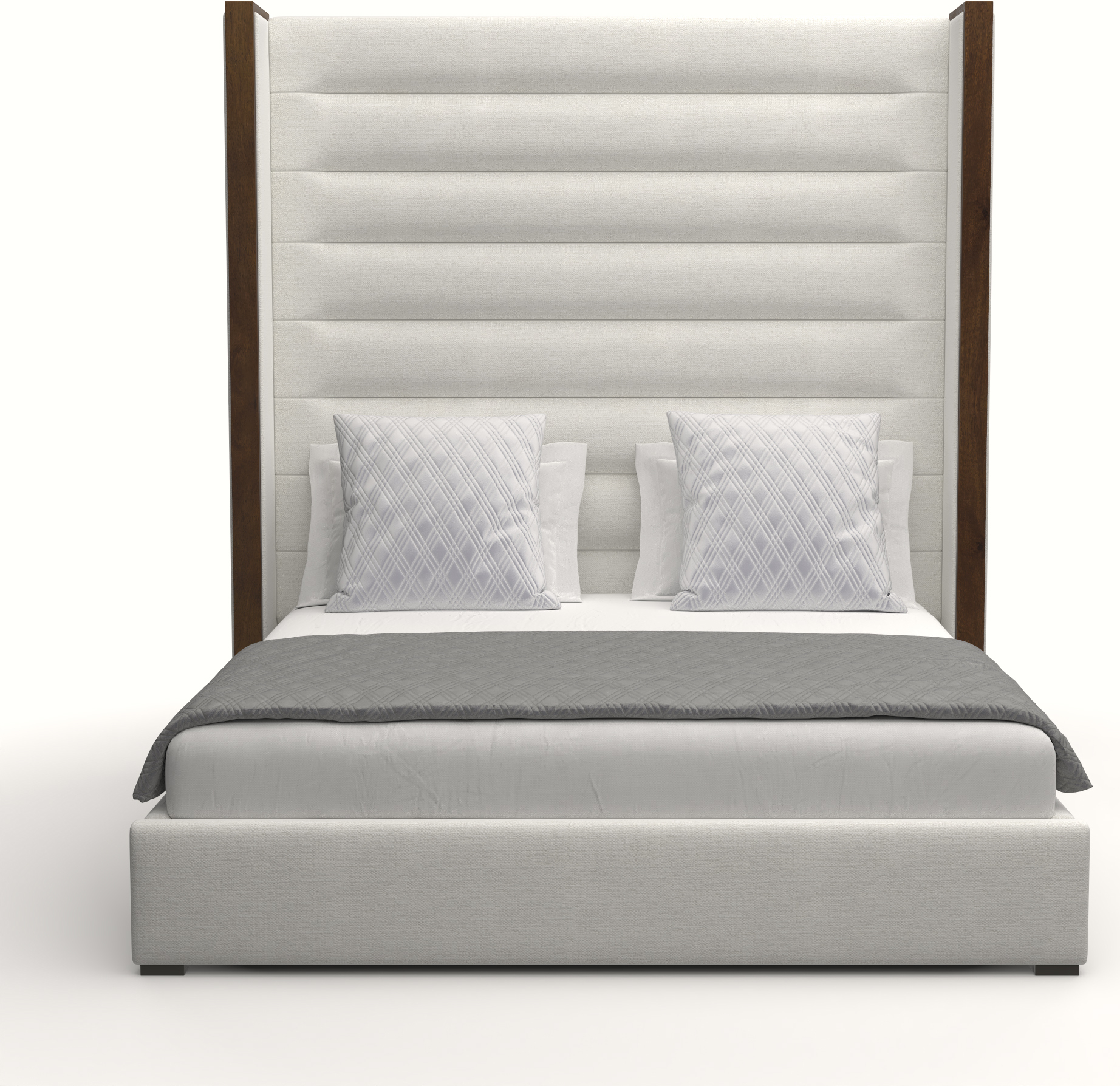 Nativa Interiors Irenne Horizontal Channel Tufted Upholstered High 87 ...