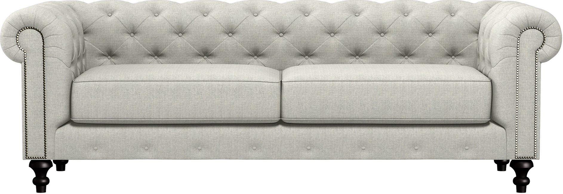 Nativa Interiors London Tufted 90 Inch Sofa In Grey | 1StopBedrooms