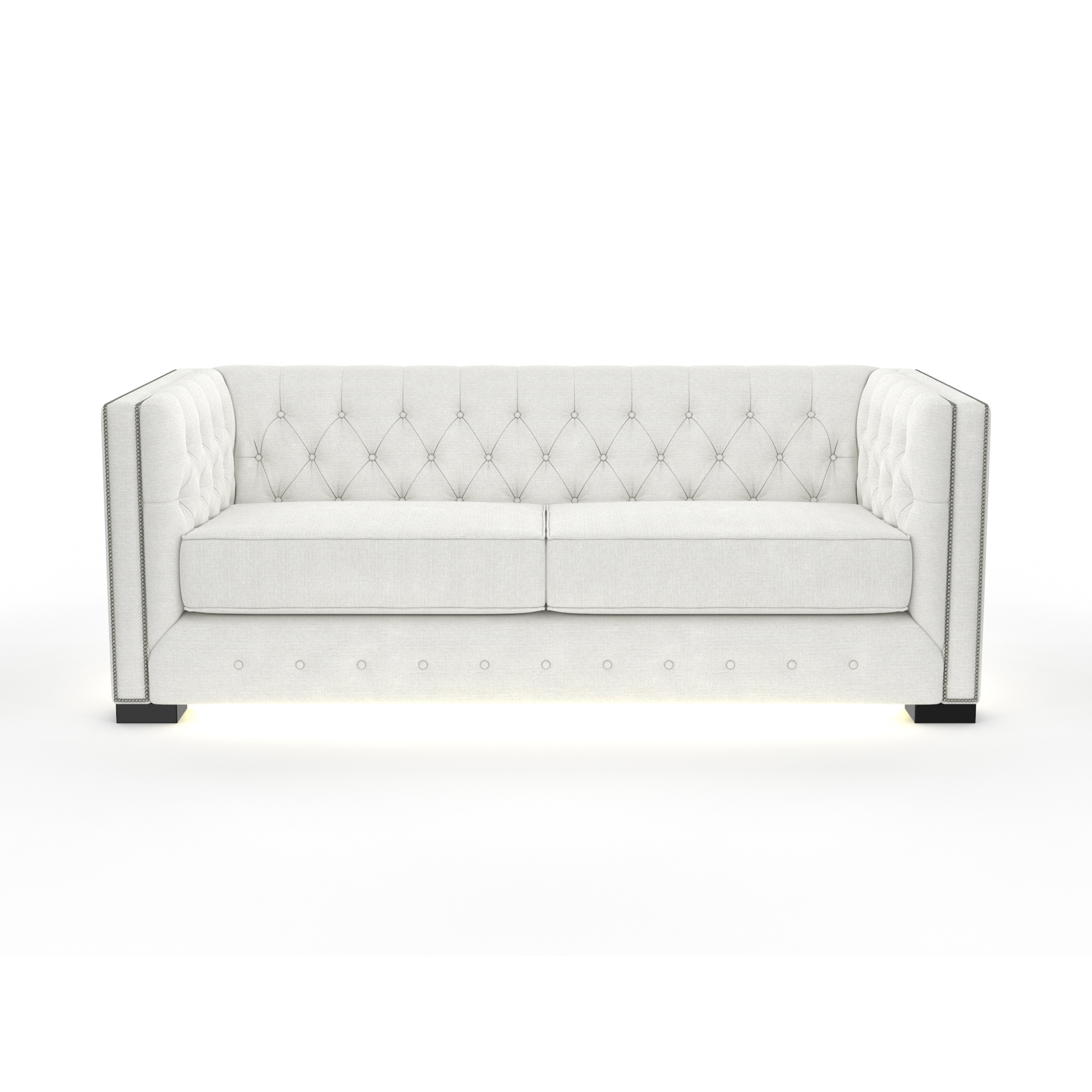 Nativa Interiors Mirel Tufted 80 Inch Sofa In Off White | 1StopBedrooms